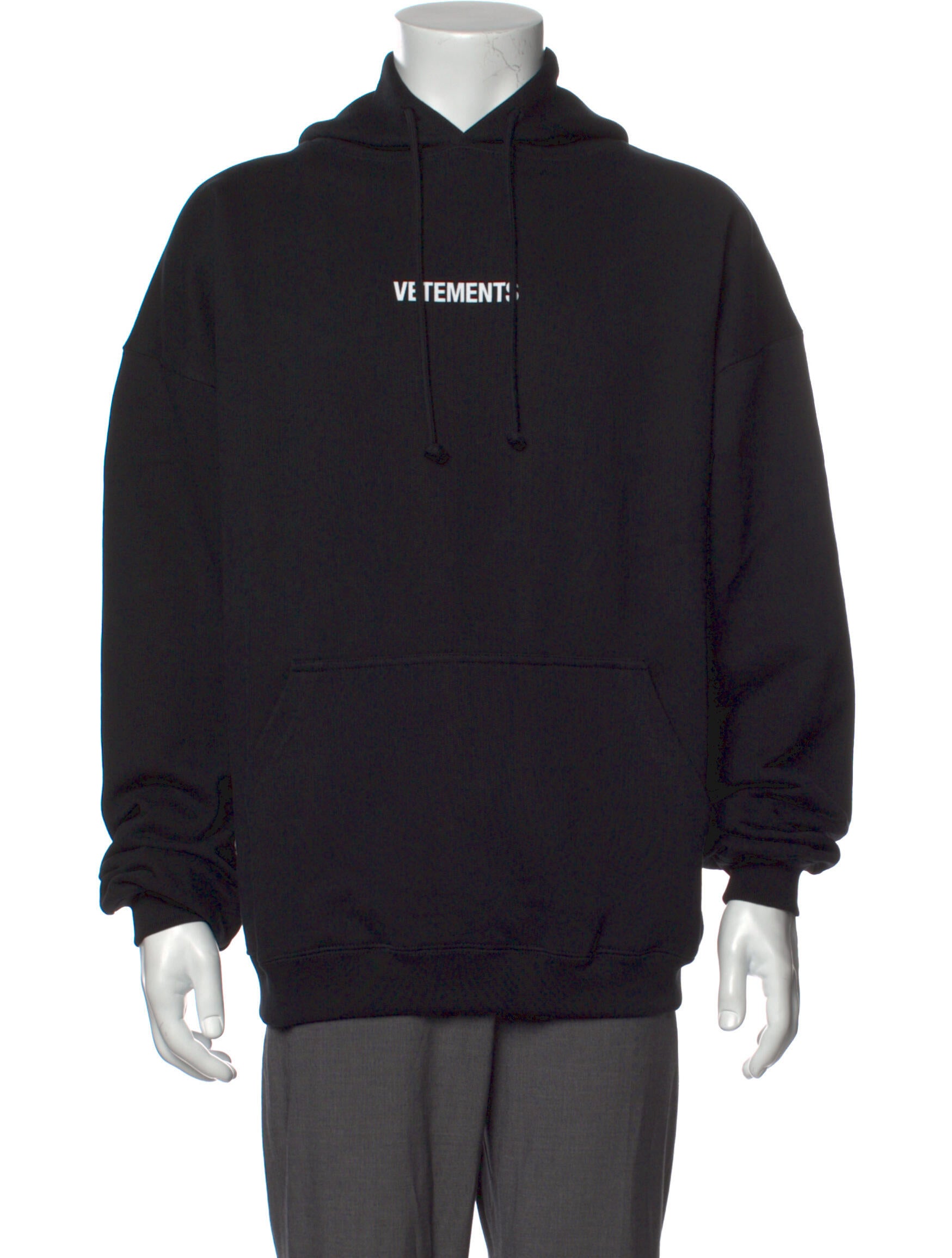 Vetements 2020 Logo Hoodie w/ Tags - Black Sweatshirts & Hoodies ...