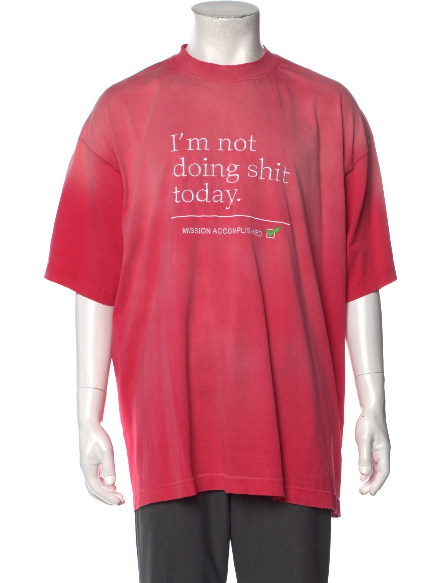 Vetements Graphic Print Crew Neck T-Shirt - Red T-Shirts, Clothing ...