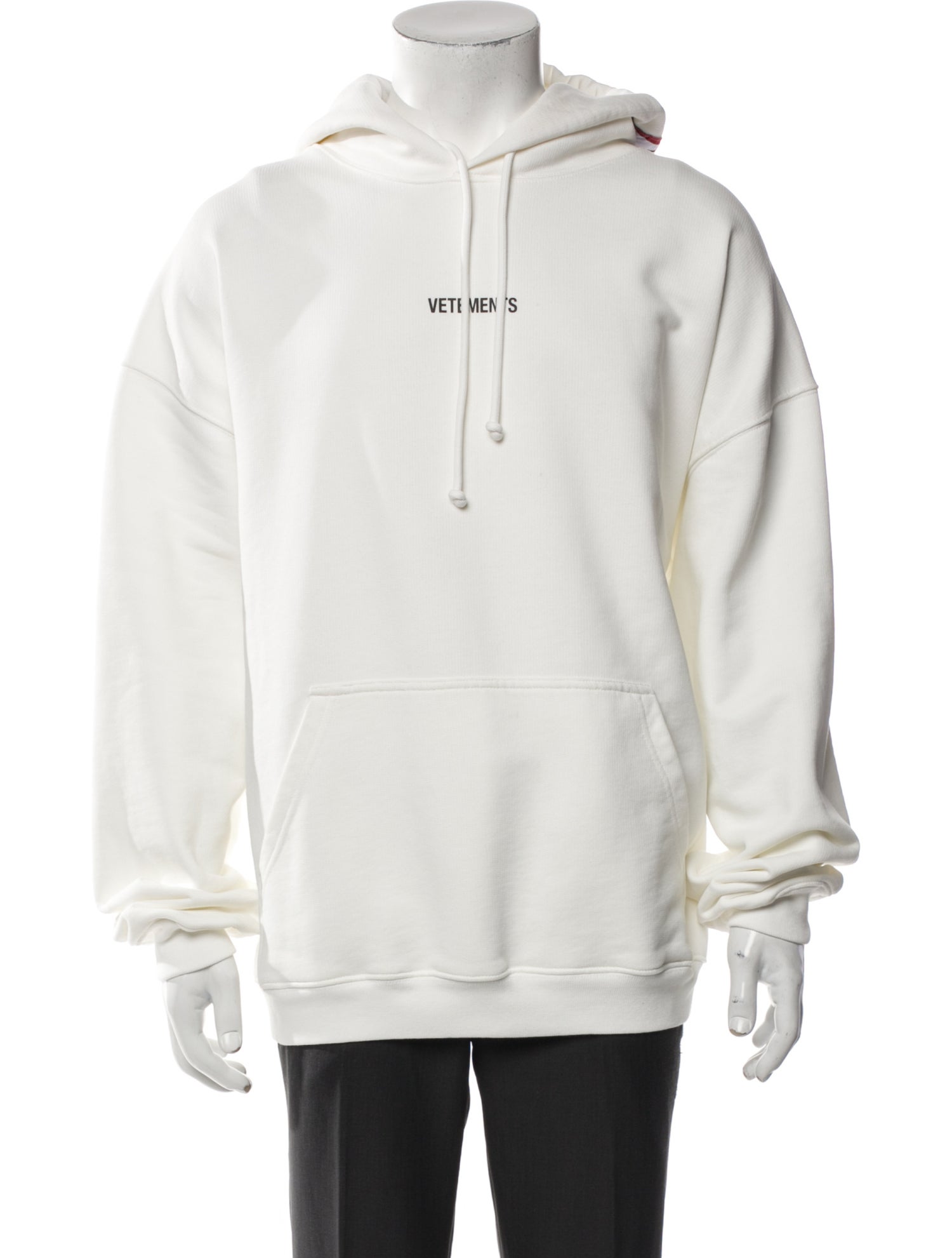 Vetements Logo Patch Graphic Print Hoodie - White Sweatshirts & Hoodies, Clothing - VTM32083 ...