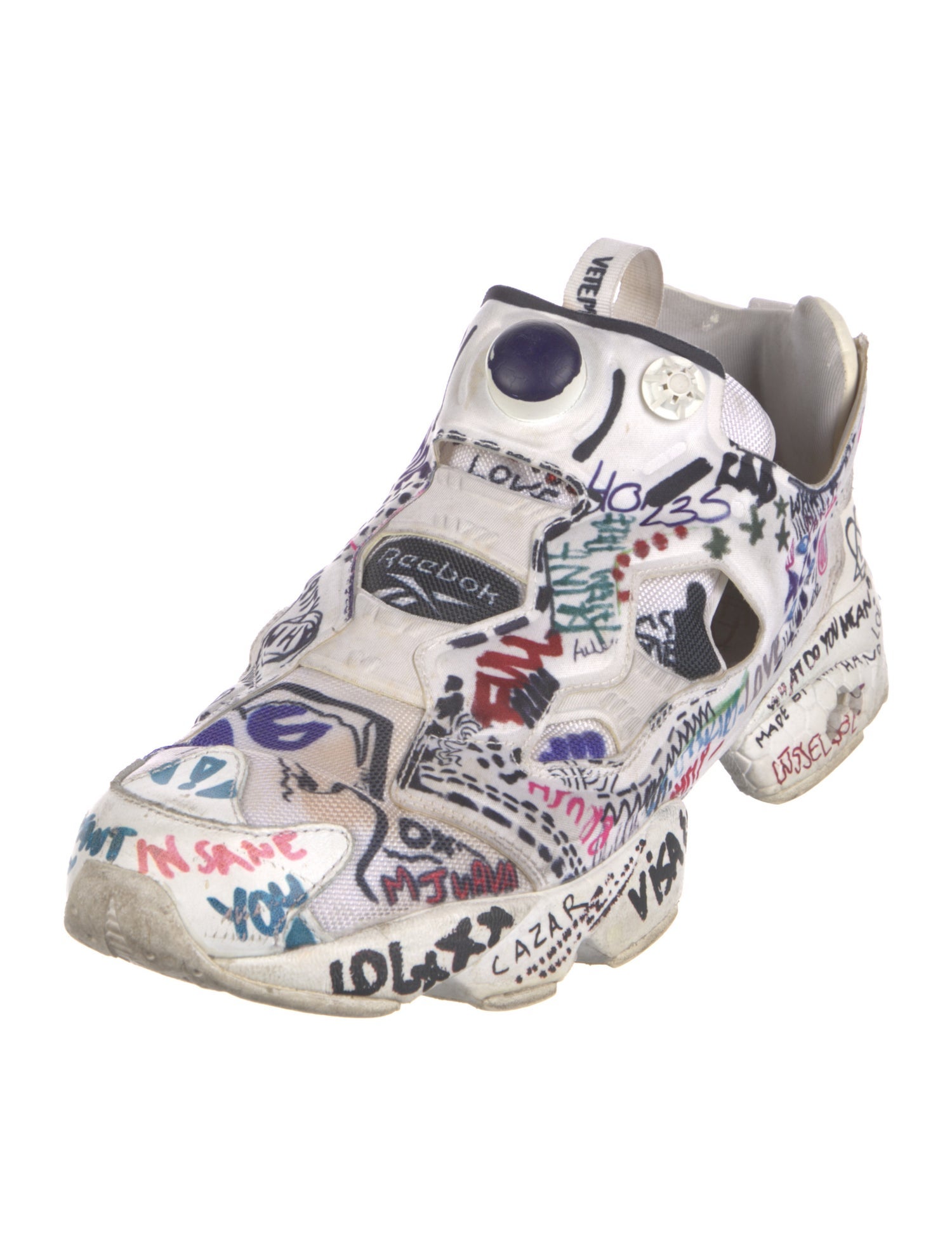 Vetements Mesh Printed Sneakers - Sneakers, Shoes - VTM32947 | The RealReal