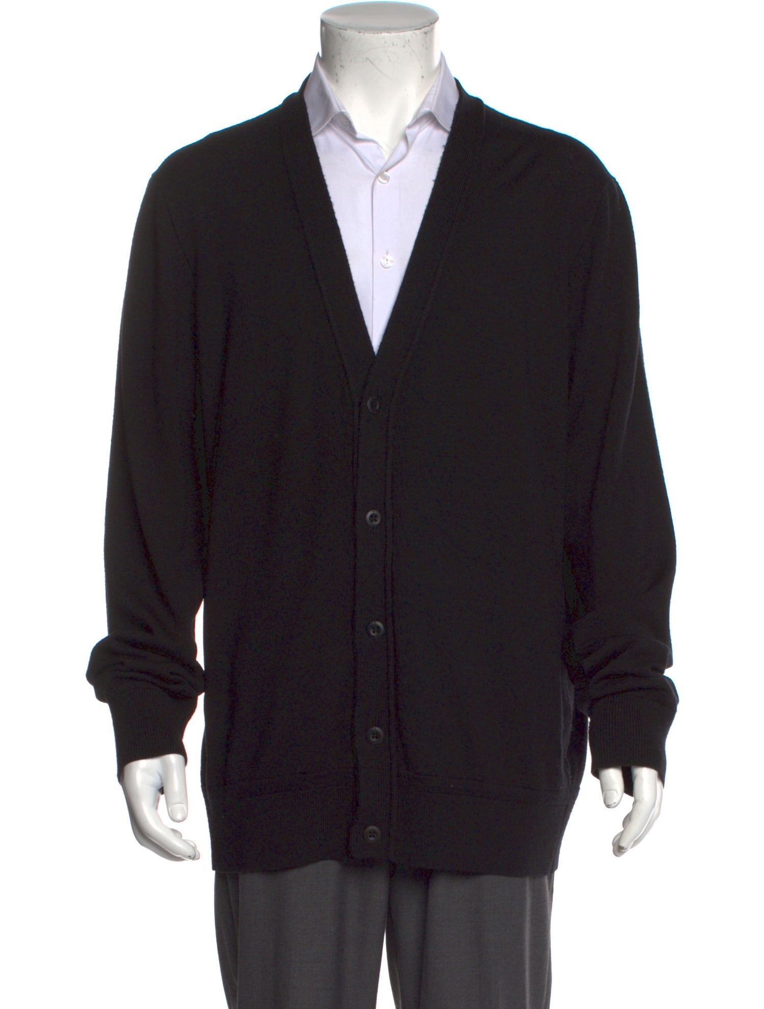 Victorinox Swiss Army Merino Wool V-Neck Cardigan - Black Sweaters ...