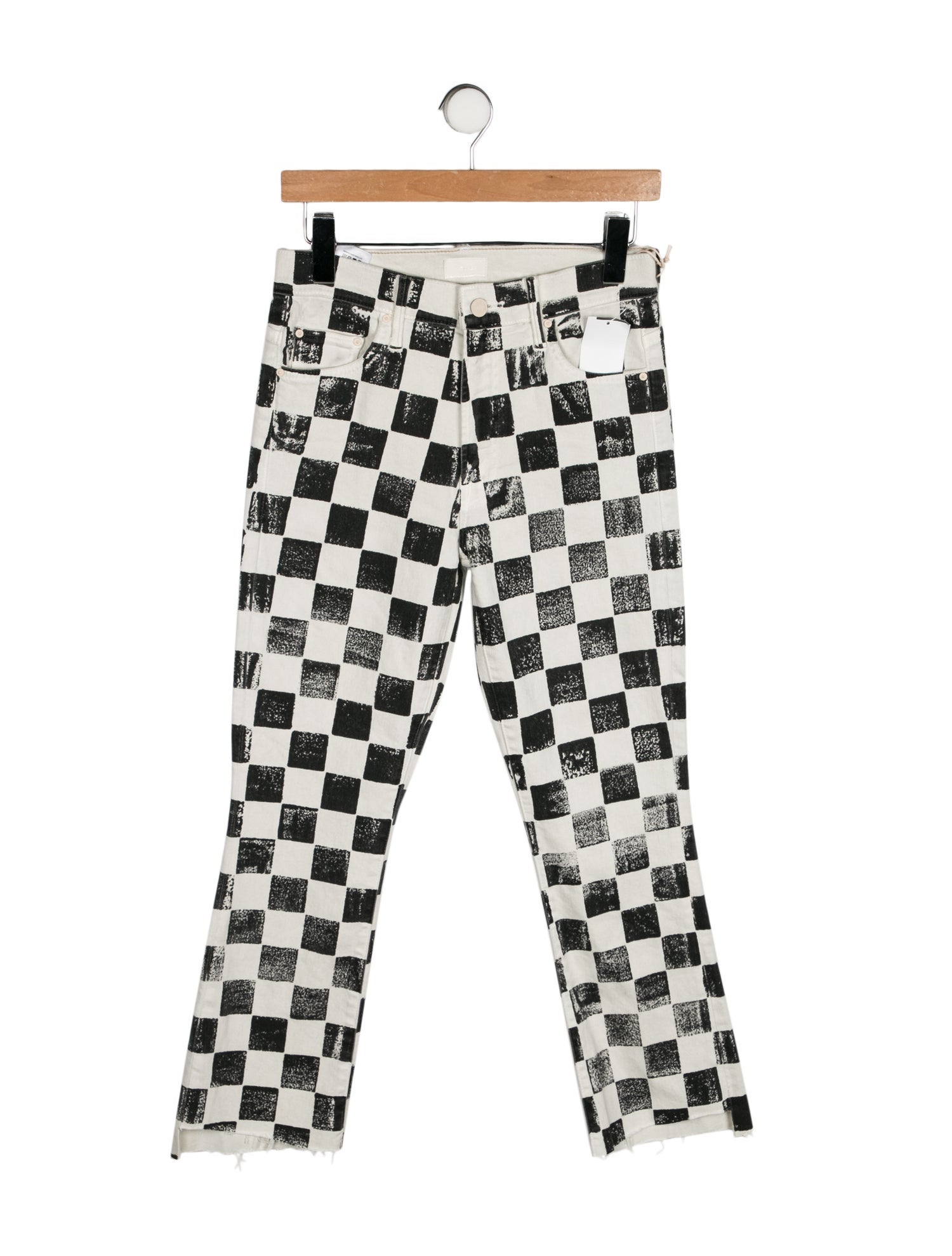 Mother Printed Straight Leg Pants w/ Tags - Neutrals, 10" Rise Pants ...
