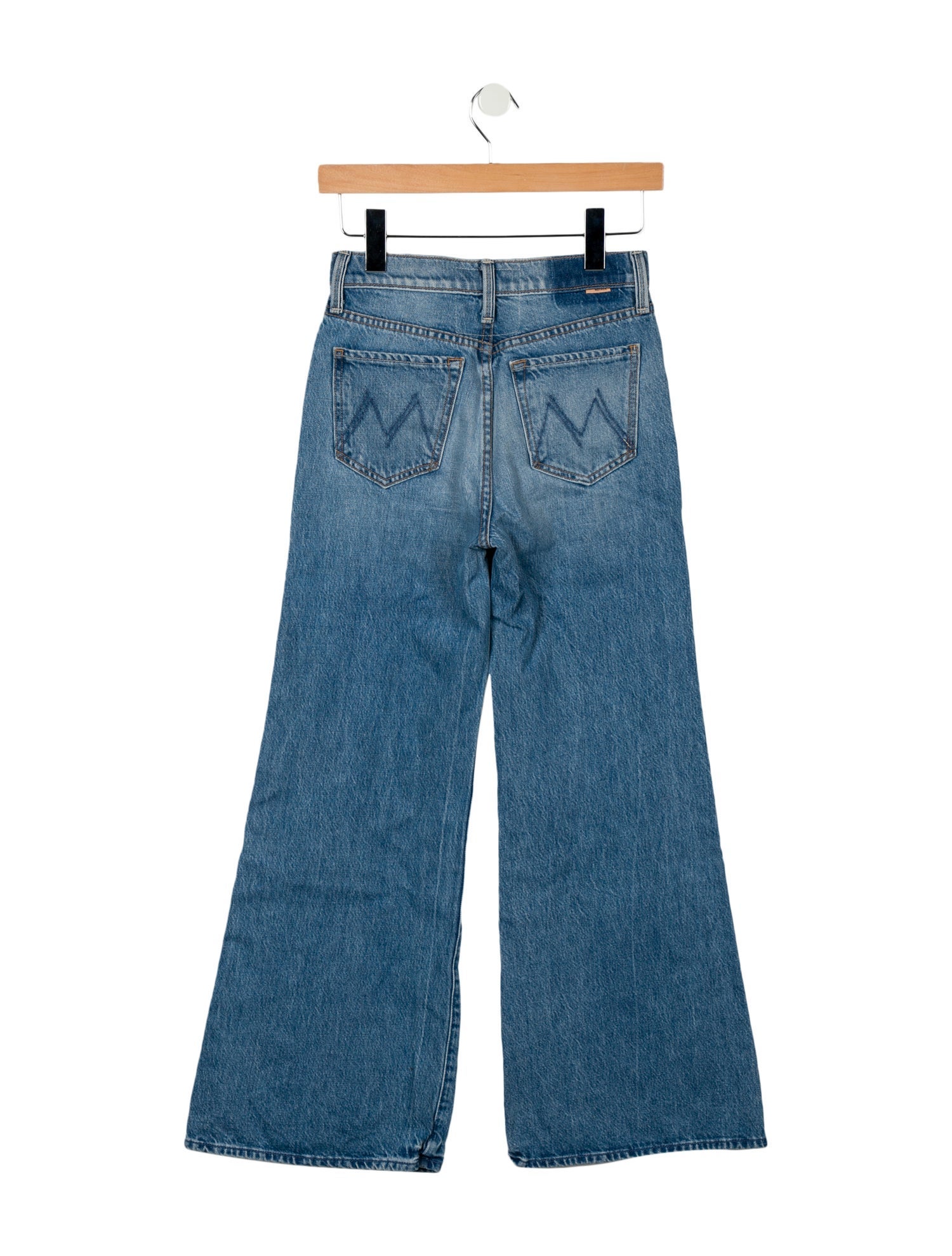Mother High-Rise Wide Leg Jeans - Blue, 12.5" Rise Jeans, Clothing ...