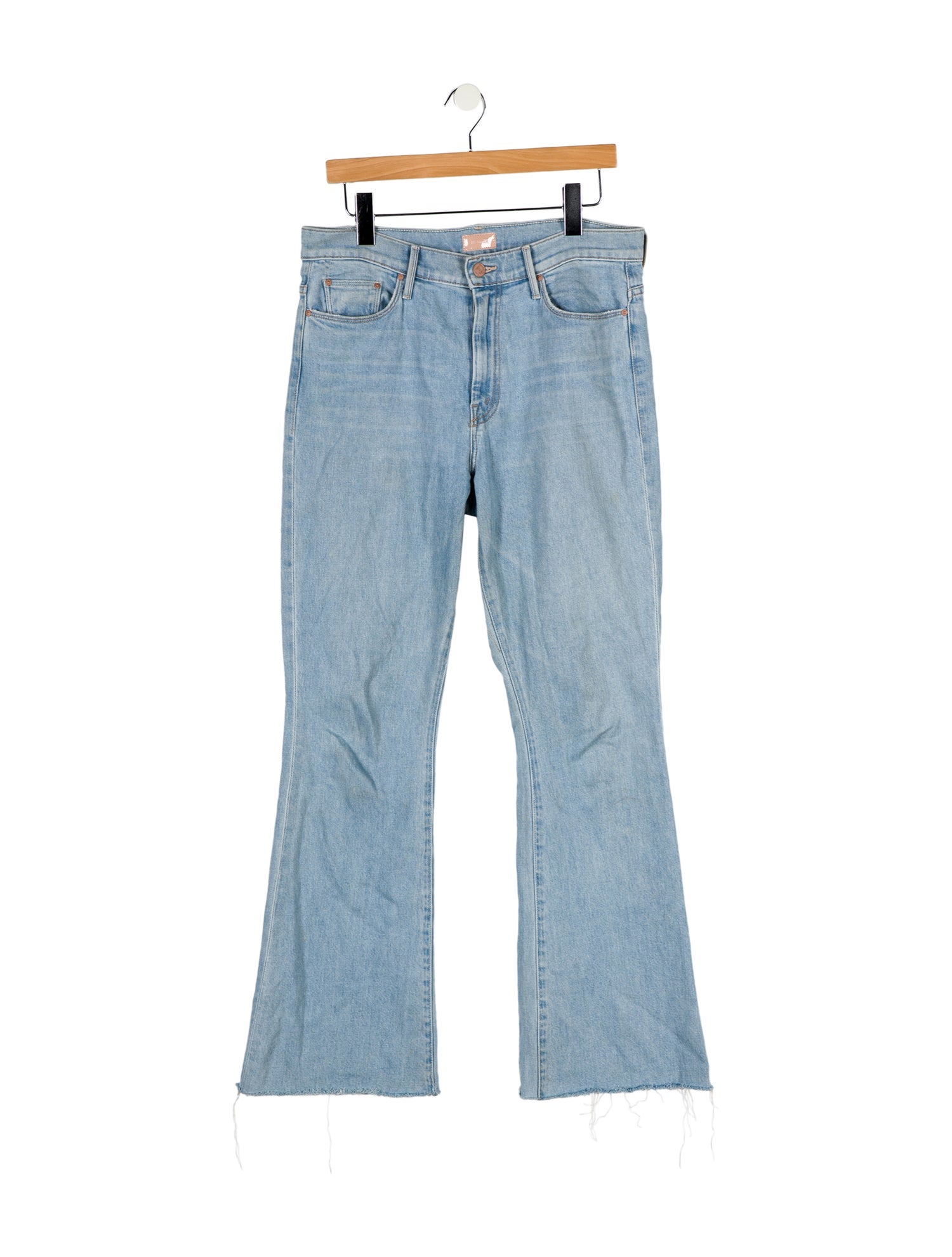 Mother High-Rise Wide Leg Jeans - Blue, 11" Rise Jeans, Clothing ...