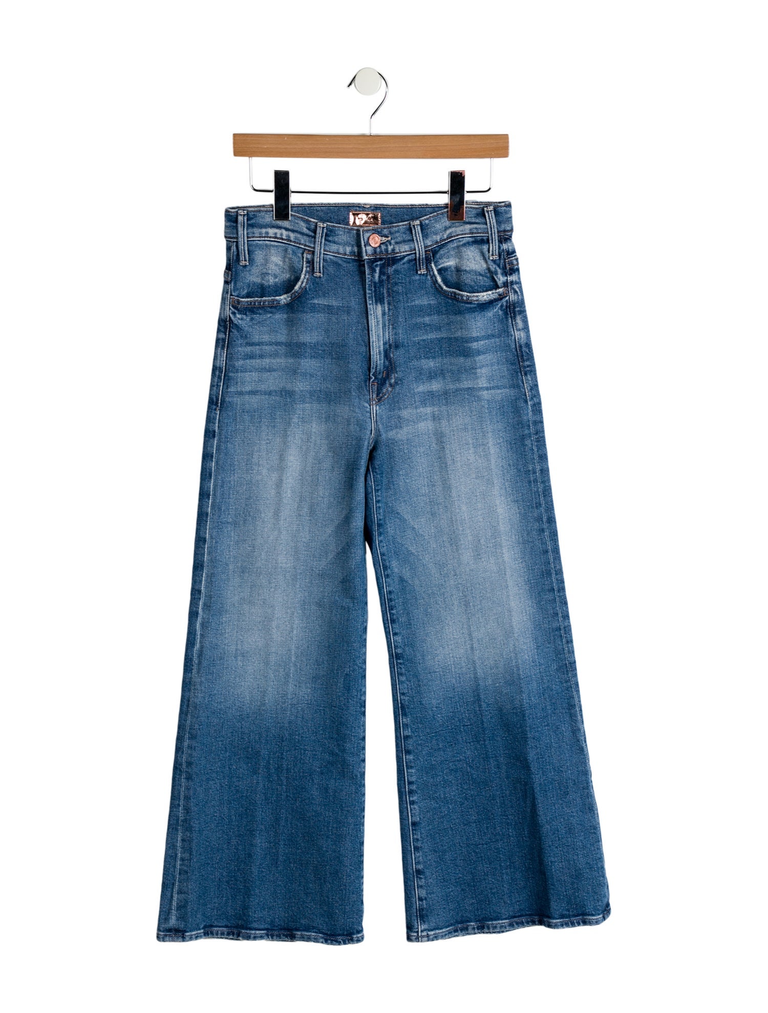 Mother High-Rise Wide Leg Jeans w/ Tags - Blue, 12" Rise Jeans ...