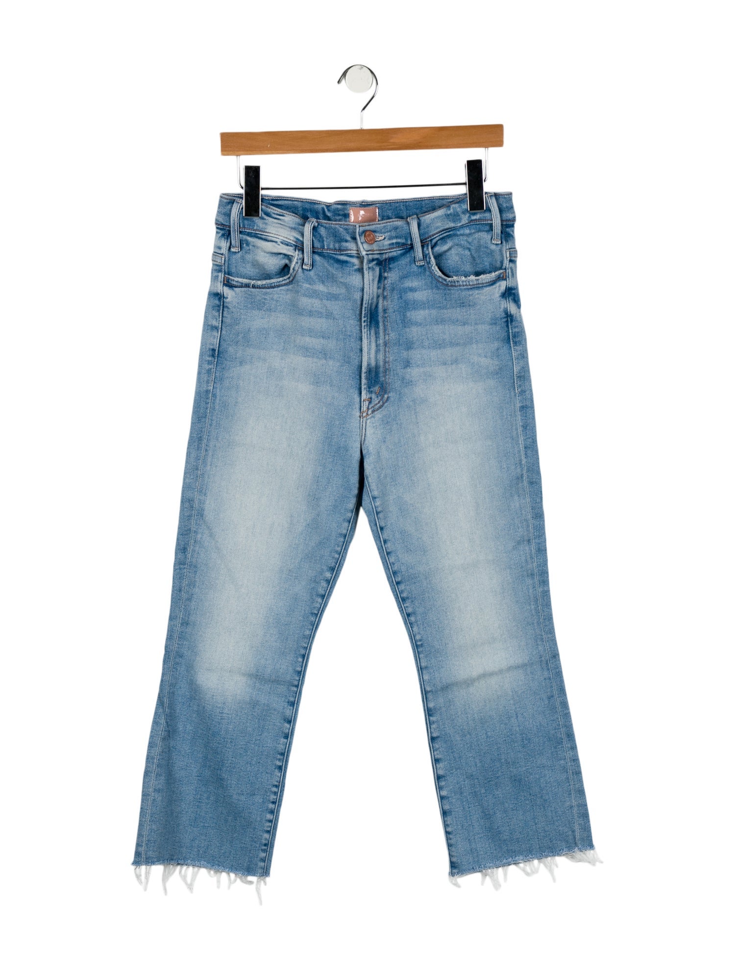 Mother High-Rise Straight Leg Jeans - Blue, 11.25" Rise Jeans, Clothing ...
