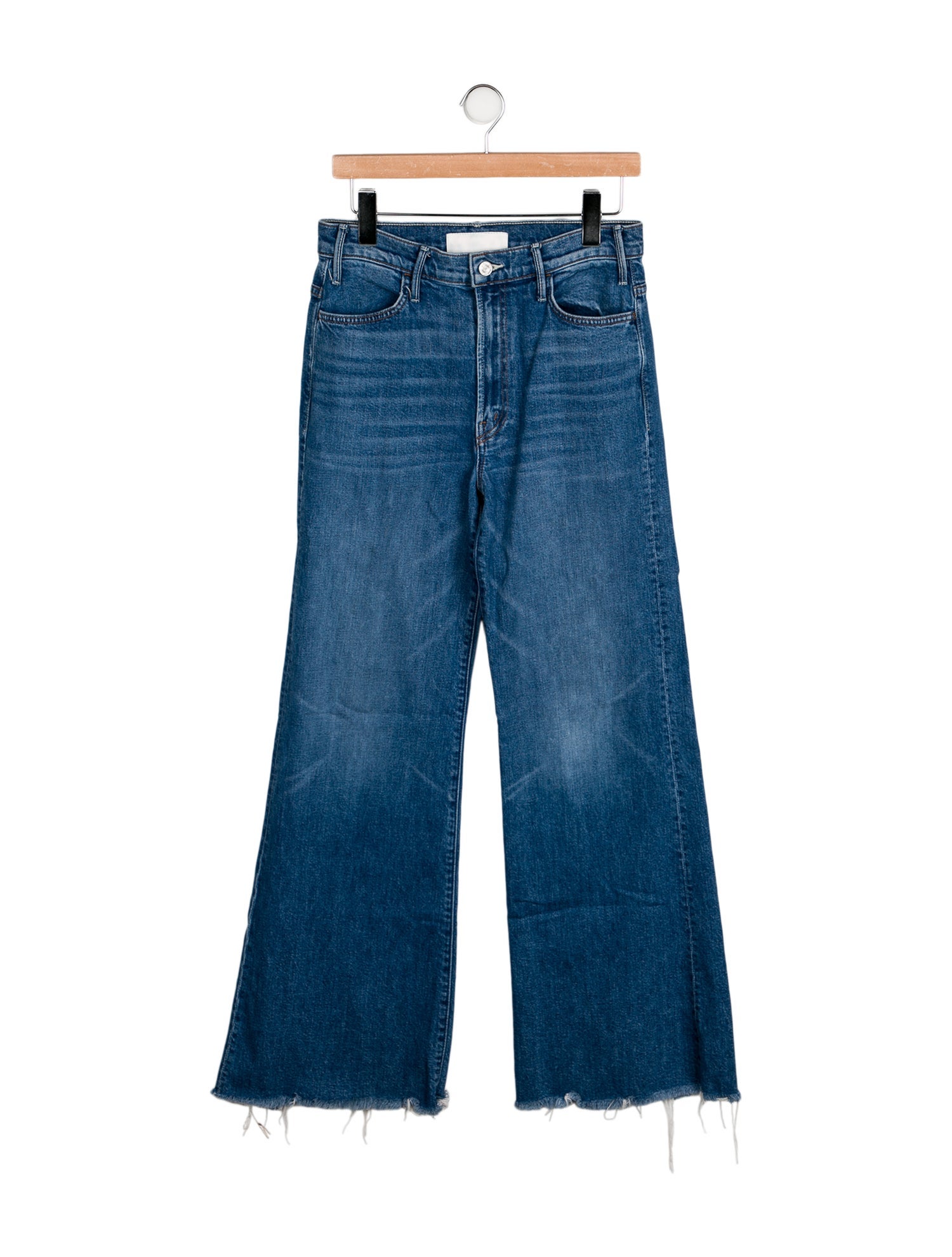 Mother High-Rise Wide Leg Jeans - Blue, 11.5" Rise Jeans, Clothing ...