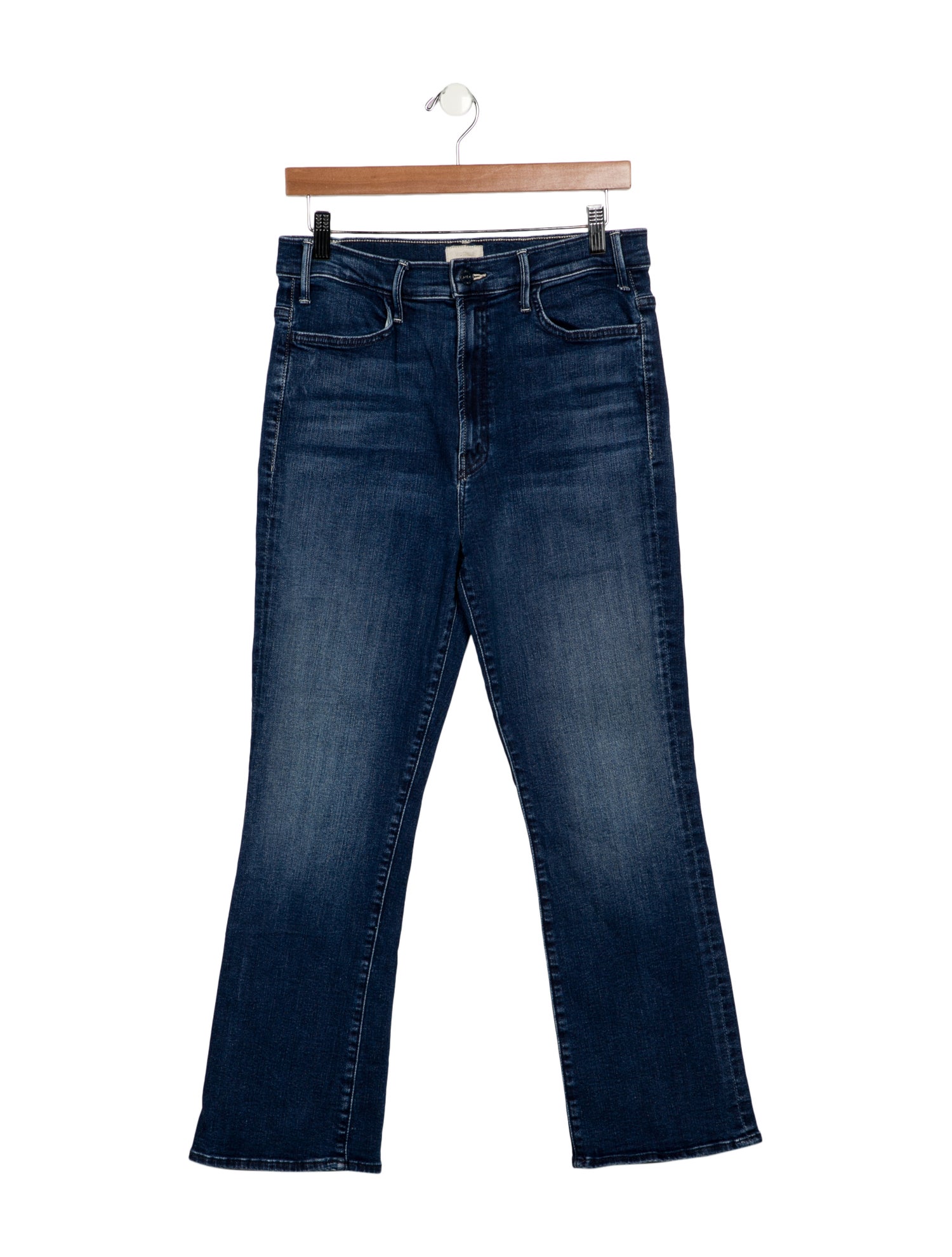 Mother High-Rise Straight Leg Jeans - Blue, 11.75" Rise Jeans, Clothing ...