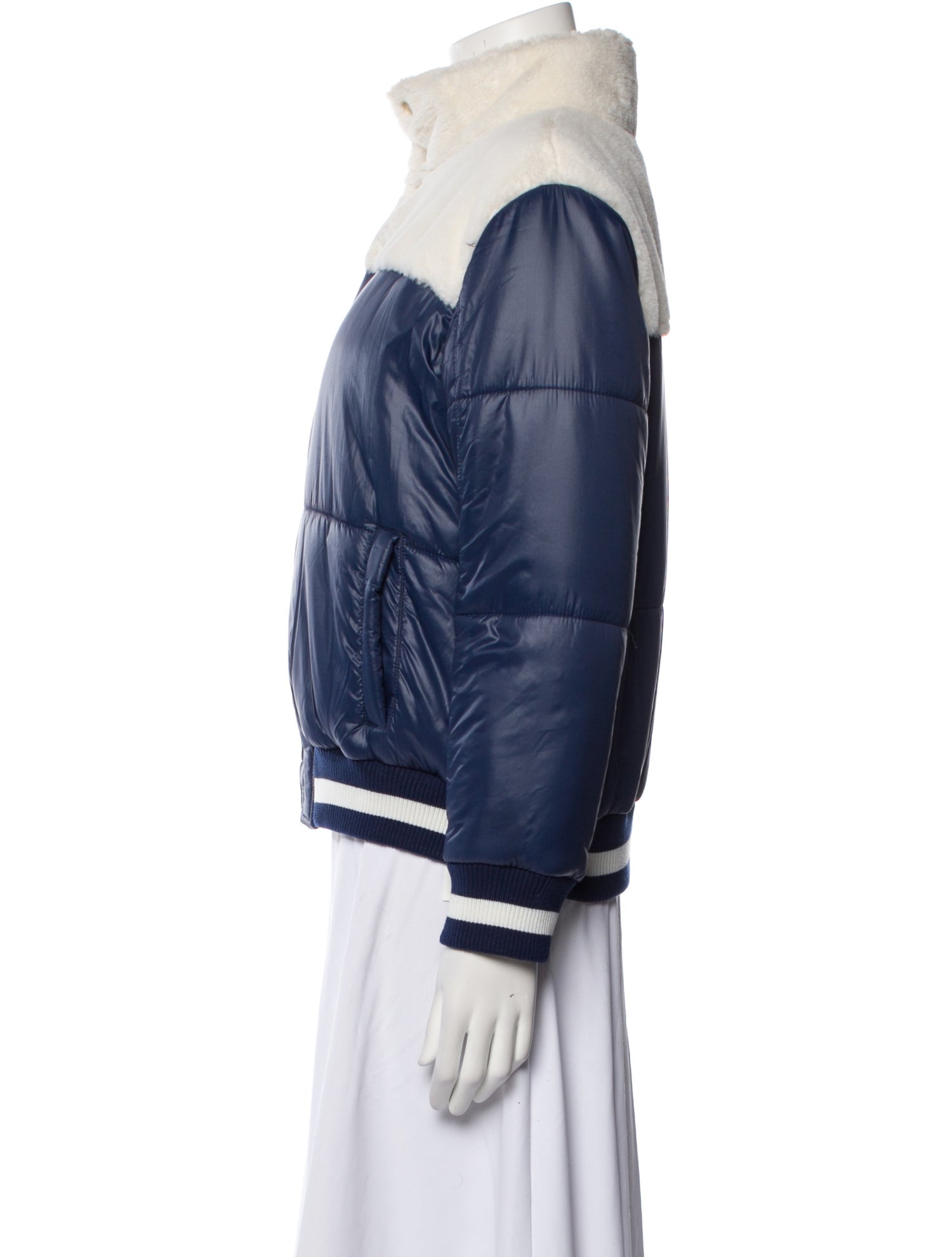 ERL Striped Down Jacket - Grey Jackets, Clothing - WELRM22634 | The RealReal