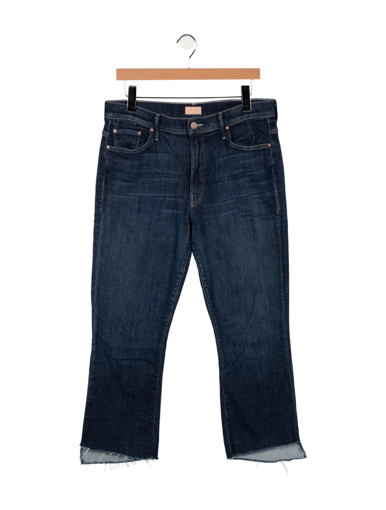 Mother High-Rise Straight Leg Jeans - Blue, 11" Rise Jeans, Clothing ...