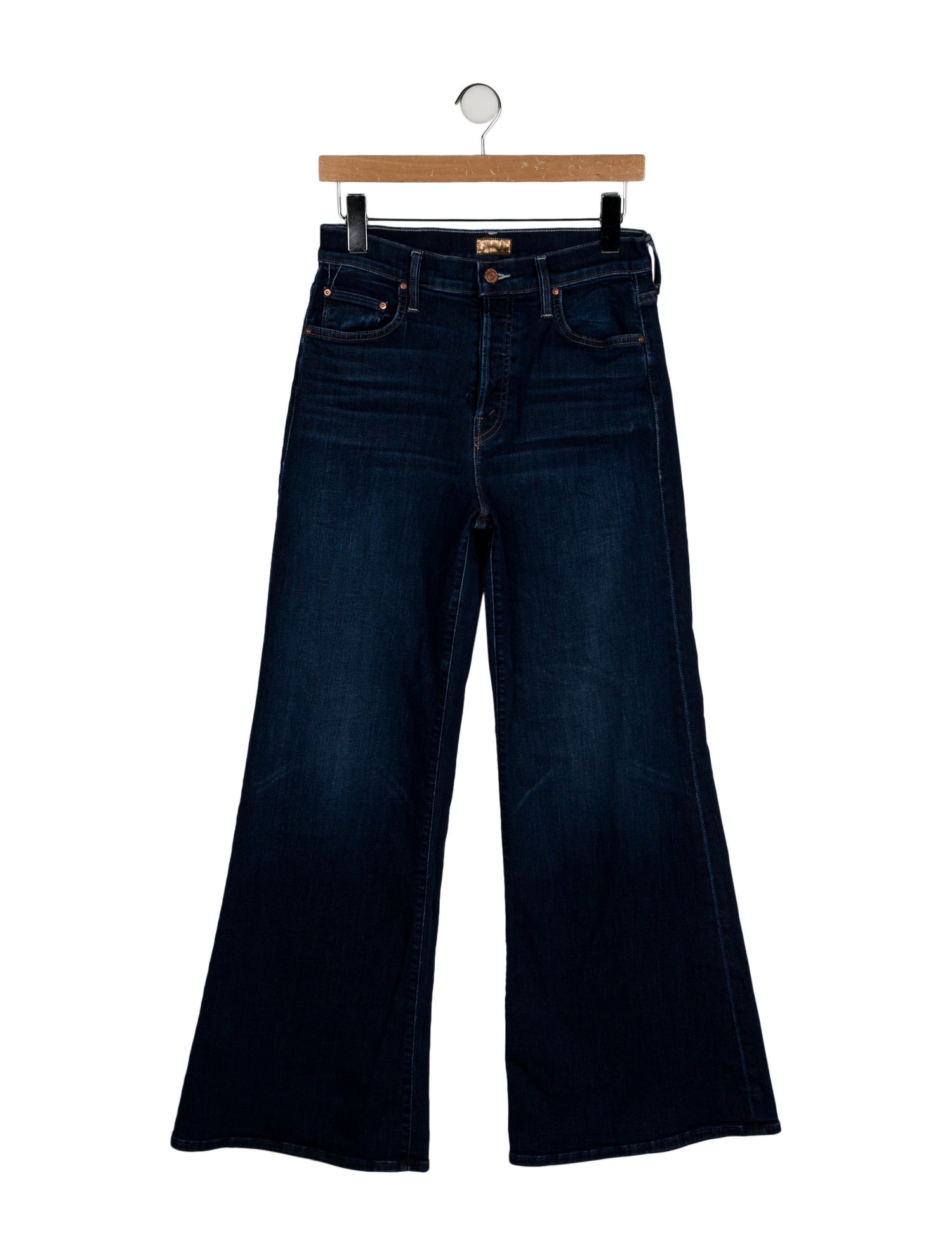 Mother High-Rise Wide Leg Jeans - Blue, 11" Rise Jeans, Clothing ...