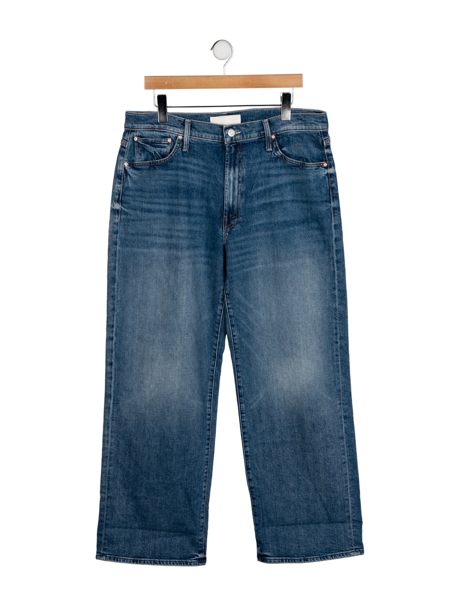 Mother High-Rise Wide Leg Jeans w/ Tags - Blue, 11.5" Rise Jeans ...