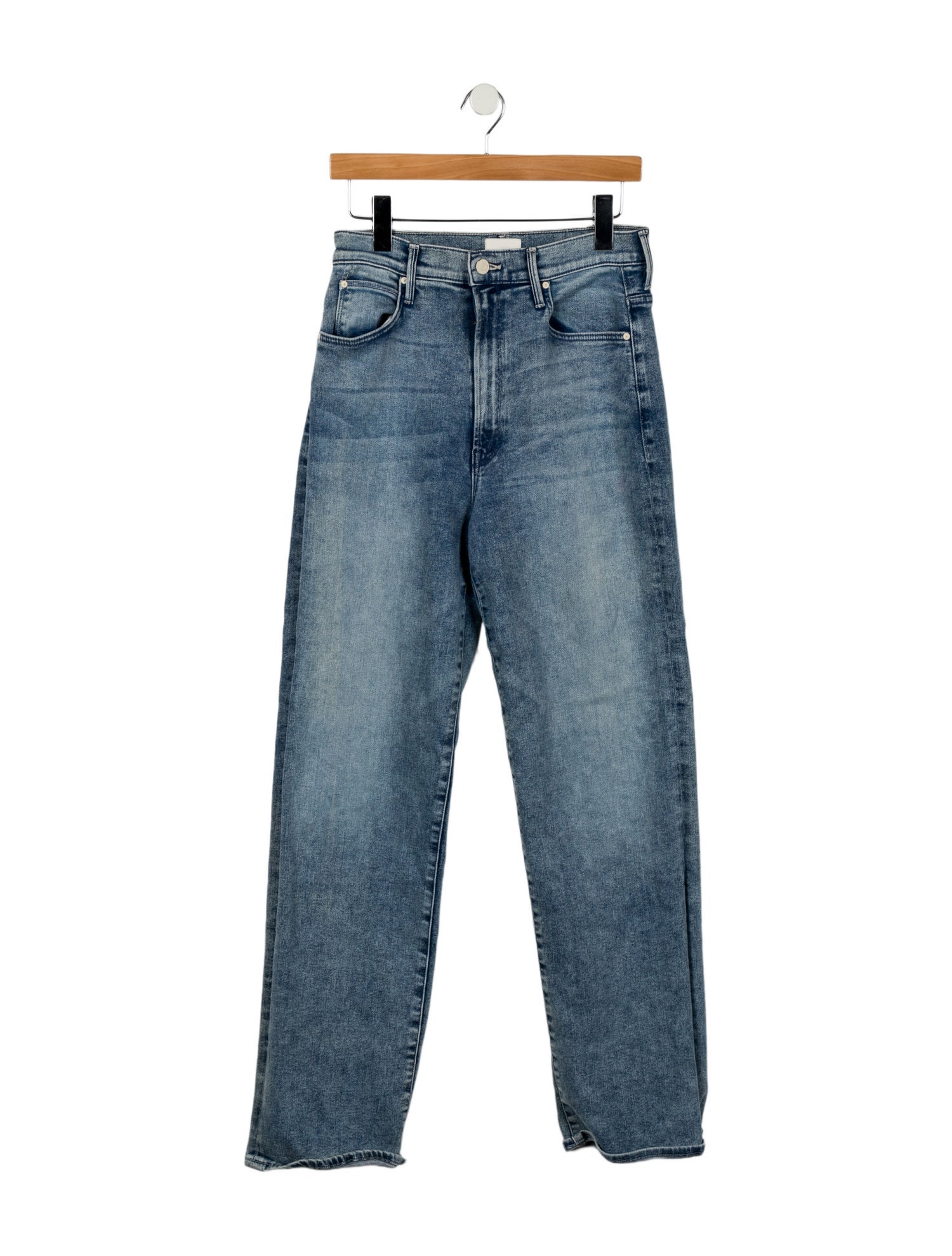 Mother High-Rise Wide Leg Jeans - Blue, 12.75" Rise Jeans, Clothing ...