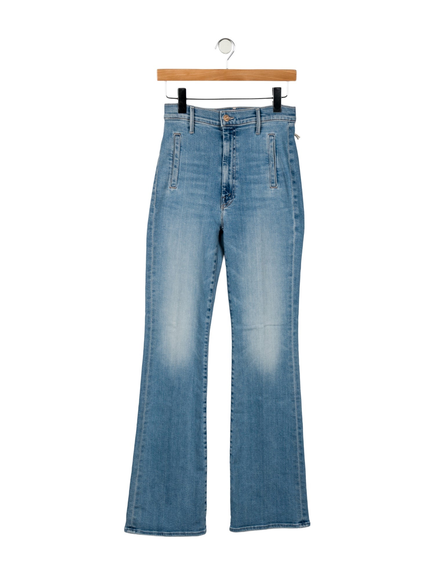 Mother High-Rise Wide Leg Jeans w/ Tags - Blue, 11.5" Rise Jeans ...