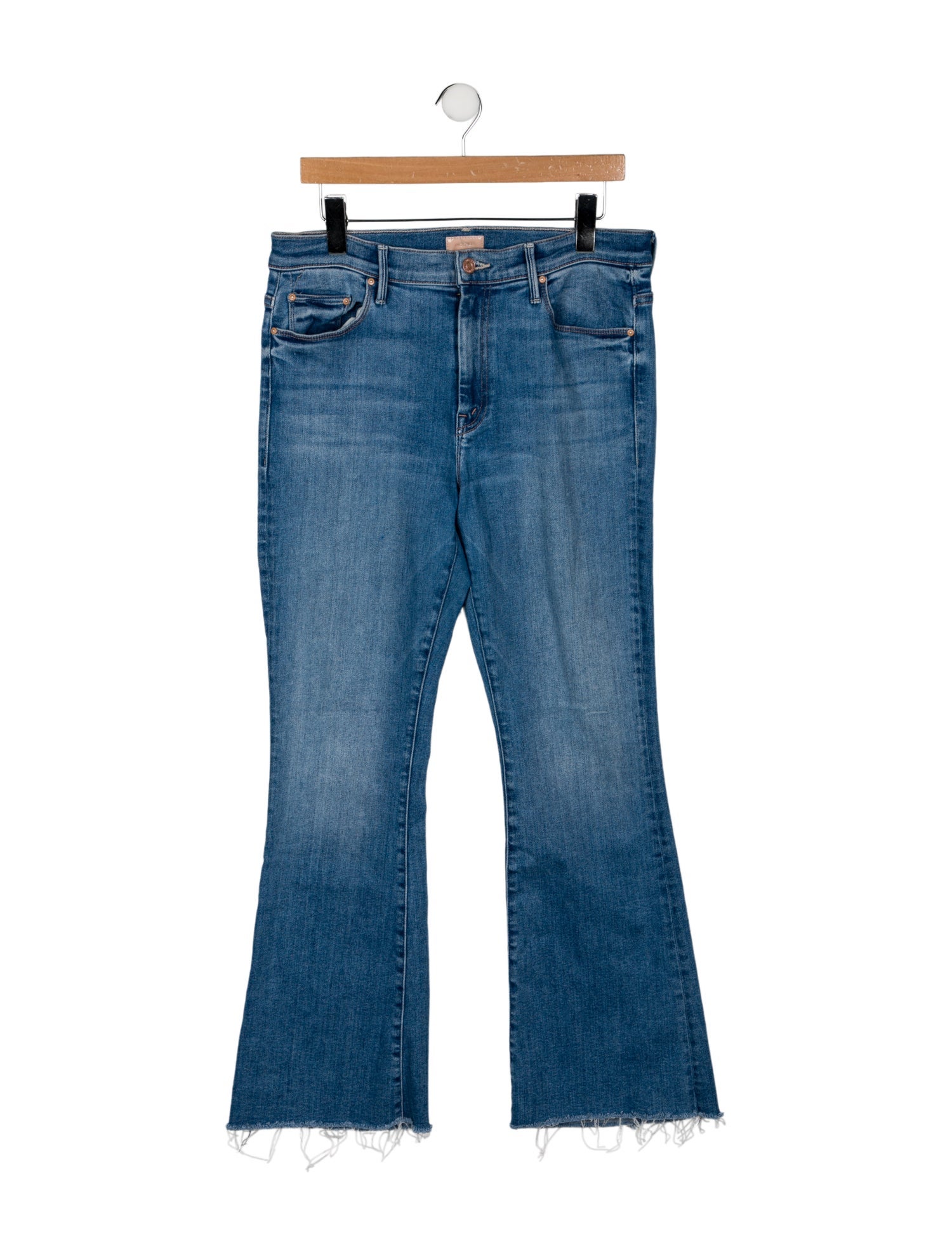 Mother High-Rise Wide Leg Jeans - Blue, 11" Rise Jeans, Clothing ...