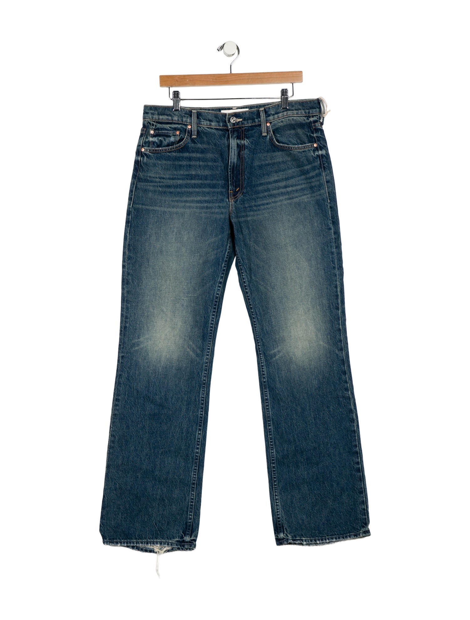 Mother High-Rise Wide Leg Jeans w/ Tags - Blue, 11.25" Rise Jeans ...