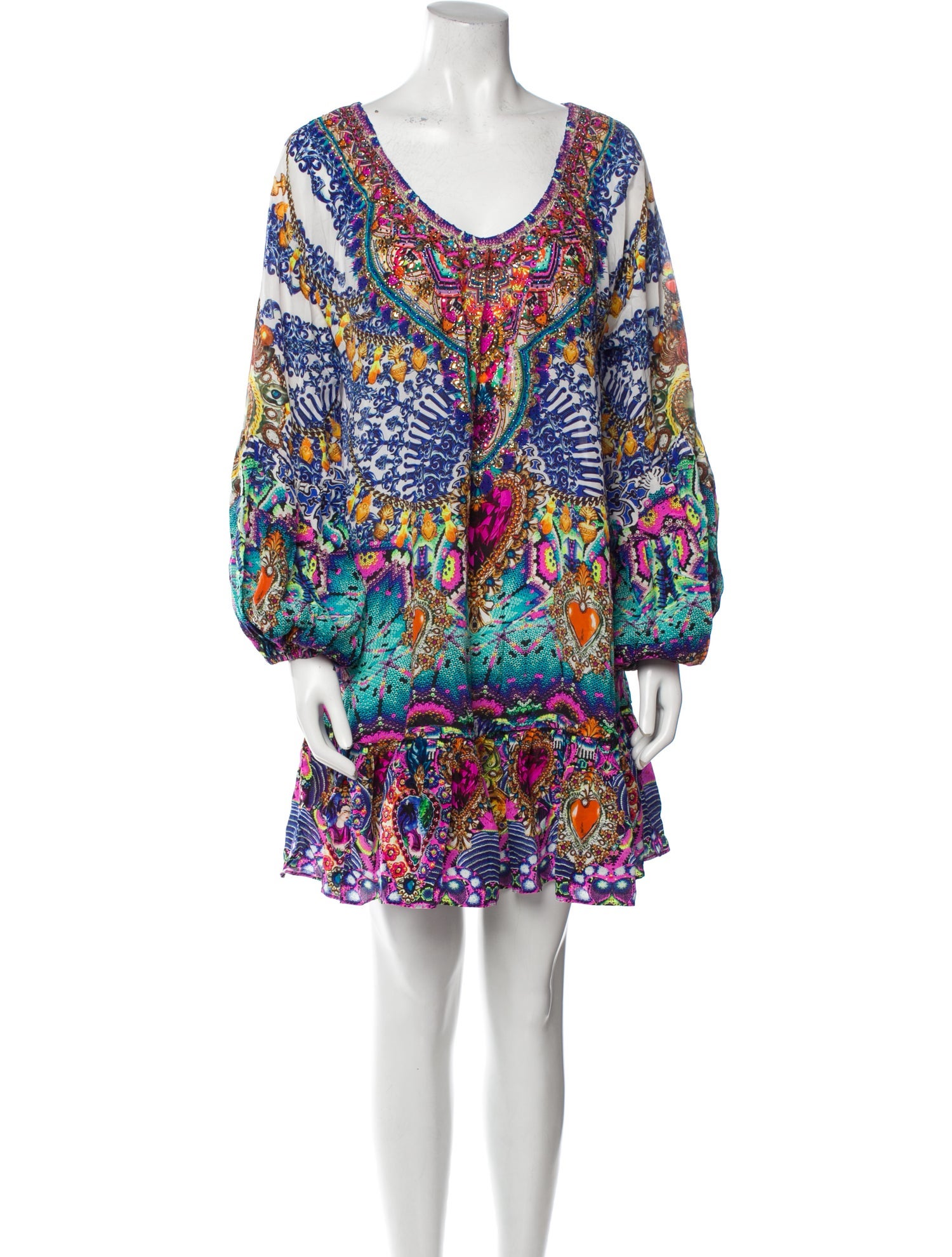 Camilla Silk Mini Dress w/ Tags - Blue Dresses, Clothing - W1835574 ...