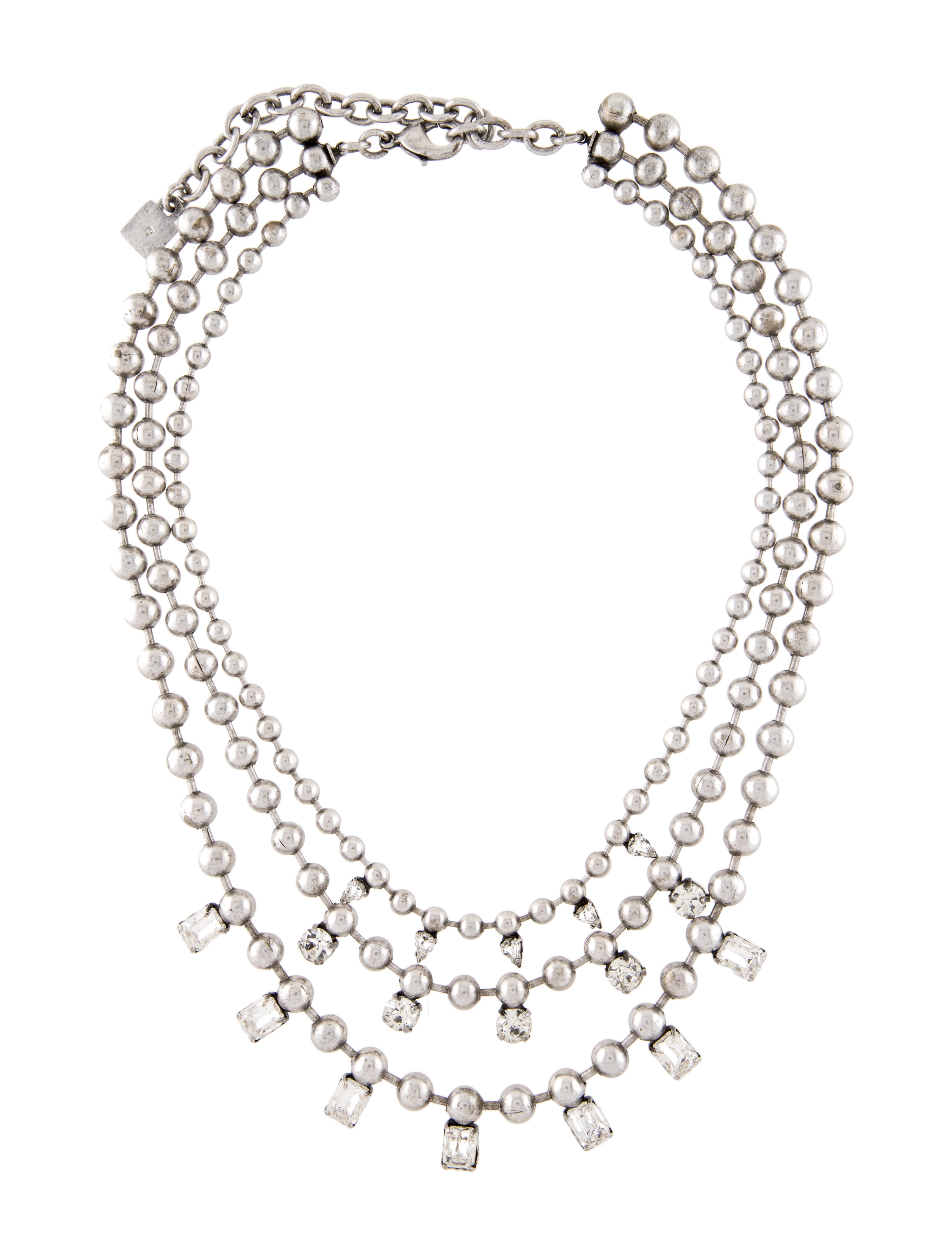 Tiffany & Co. Multistrand Heart Link Chain Necklace - Sterling Silver ...