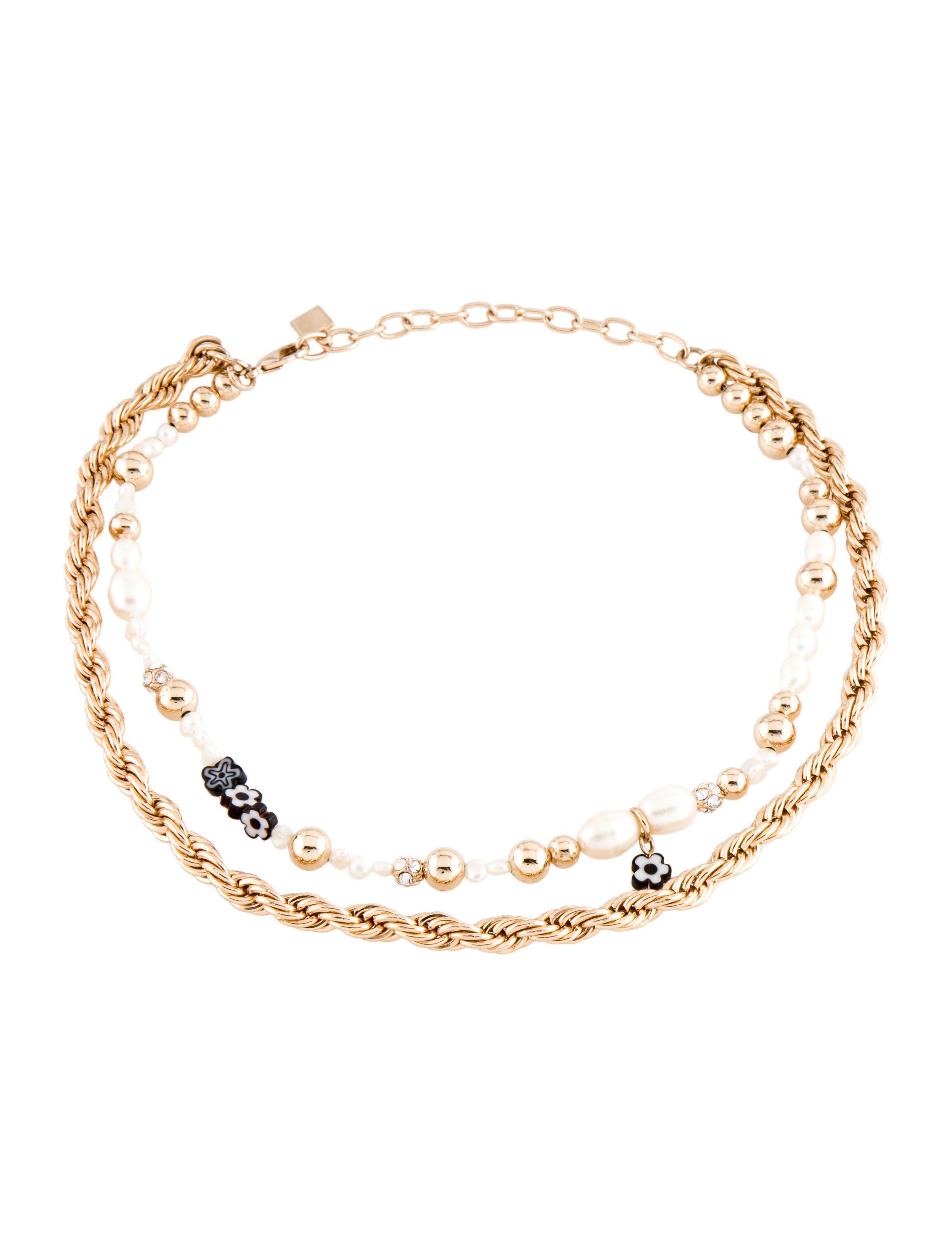 Slane 18K Serpentine Double Strand Necklace - 18K Yellow Gold Bead ...