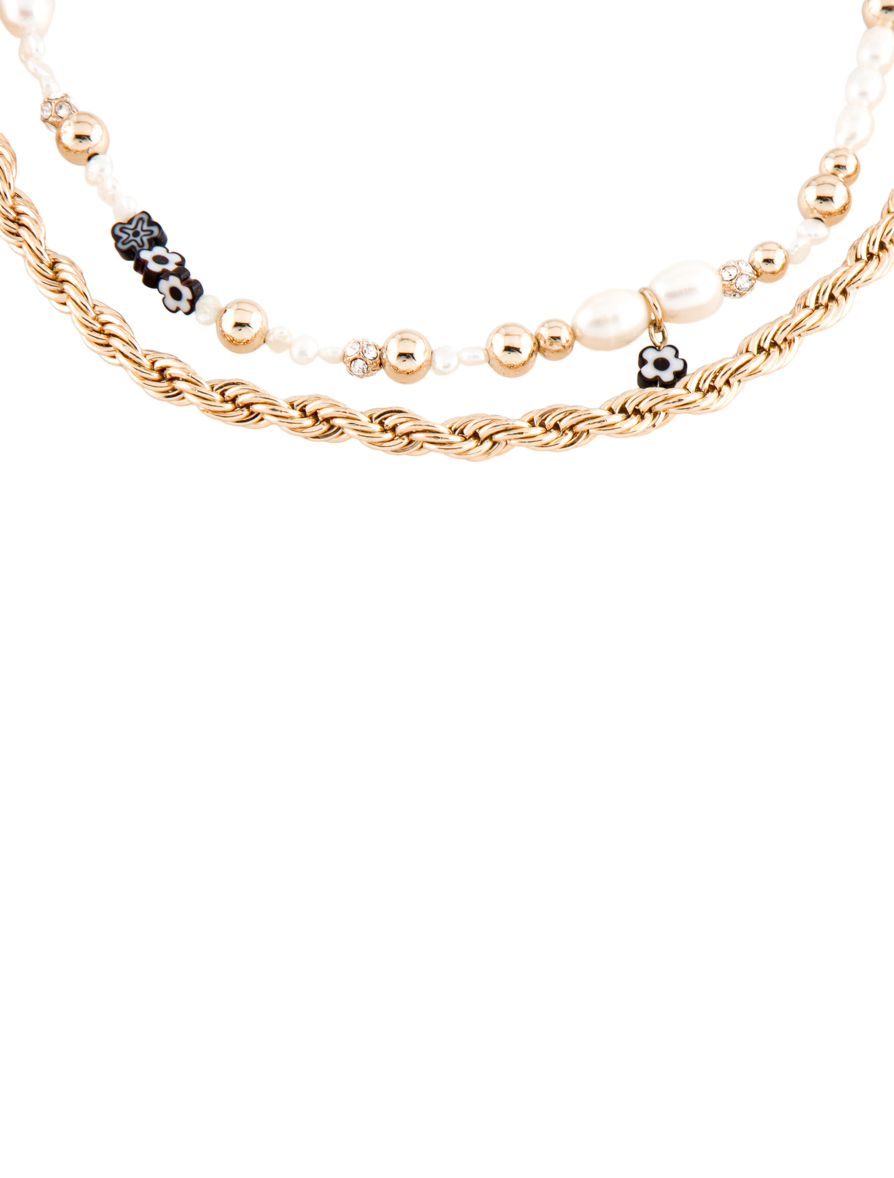 Slane 18K Serpentine Double Strand Necklace - 18K Yellow Gold Bead ...