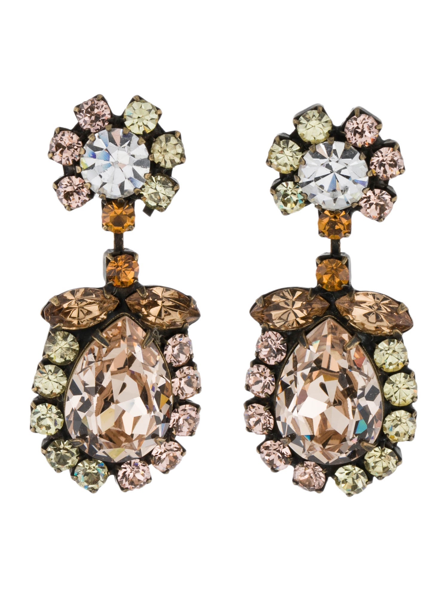 Celine Céline Baroque Pearl Drop Earrings - Gold-Tone Metal Drop ...