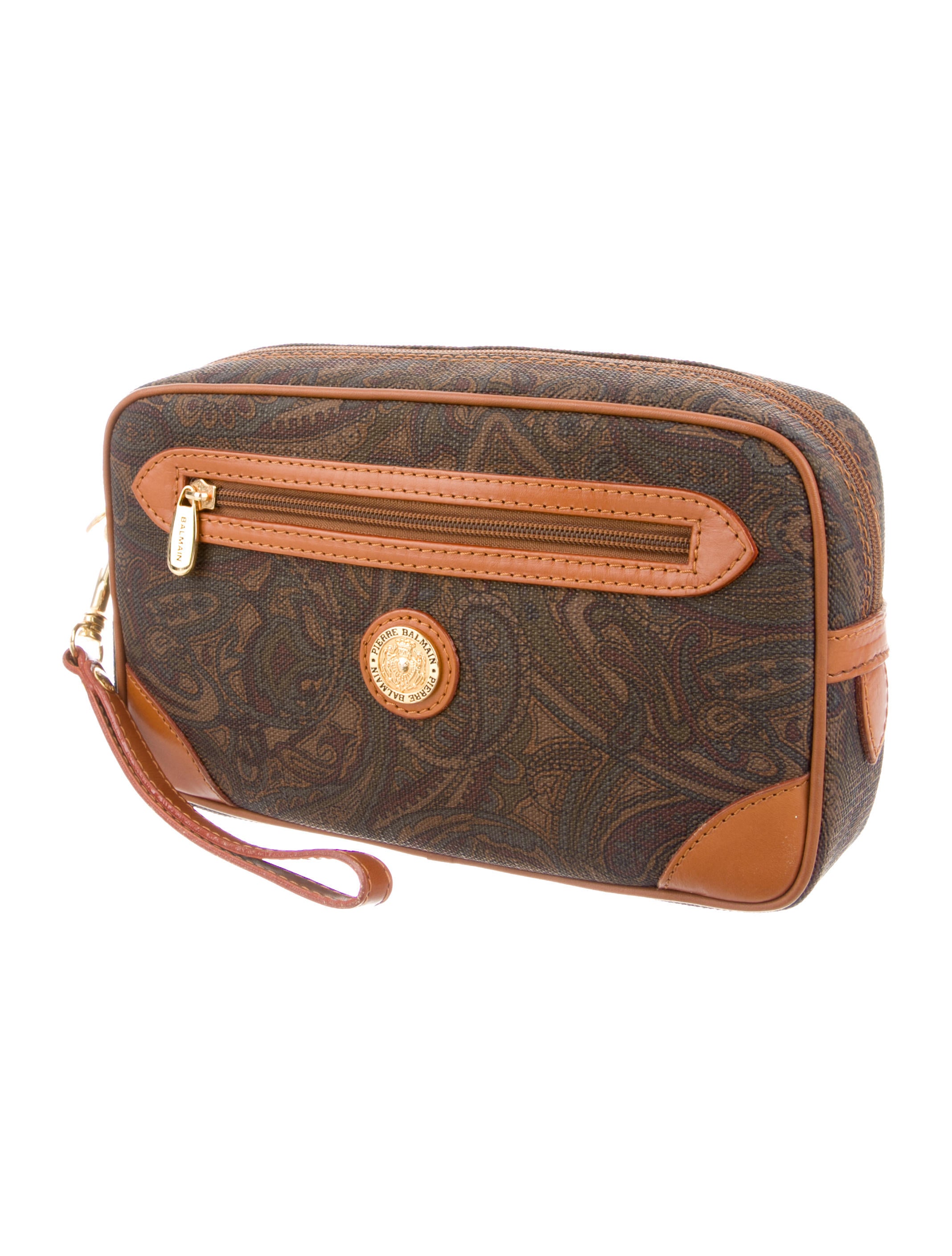 Pierre Balmain Leather-Trimmed Printed Clutch - Handbags - W1P20704 ...