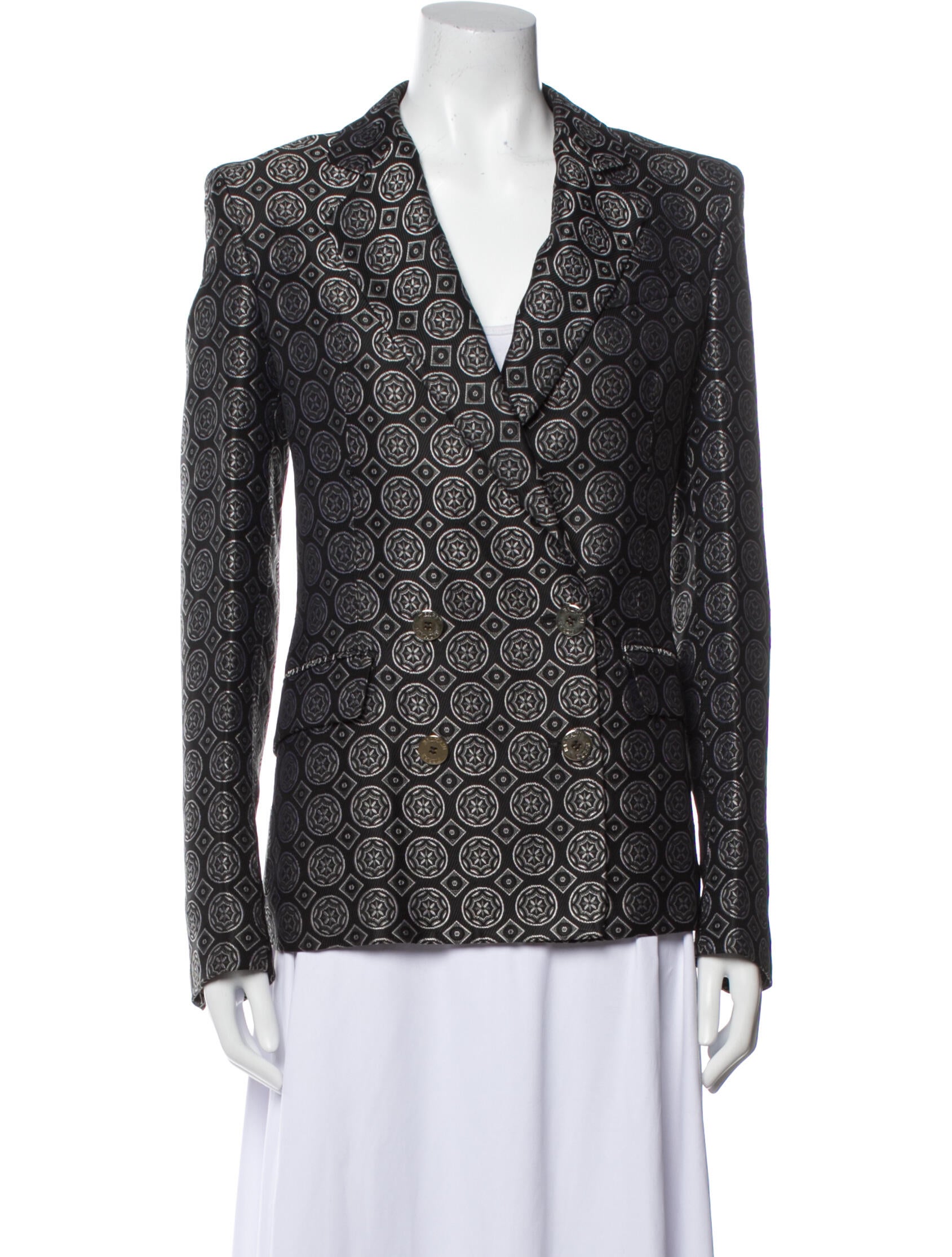 Pierre Balmain Printed Blazer - Black Jackets, Clothing - W1P29537 ...