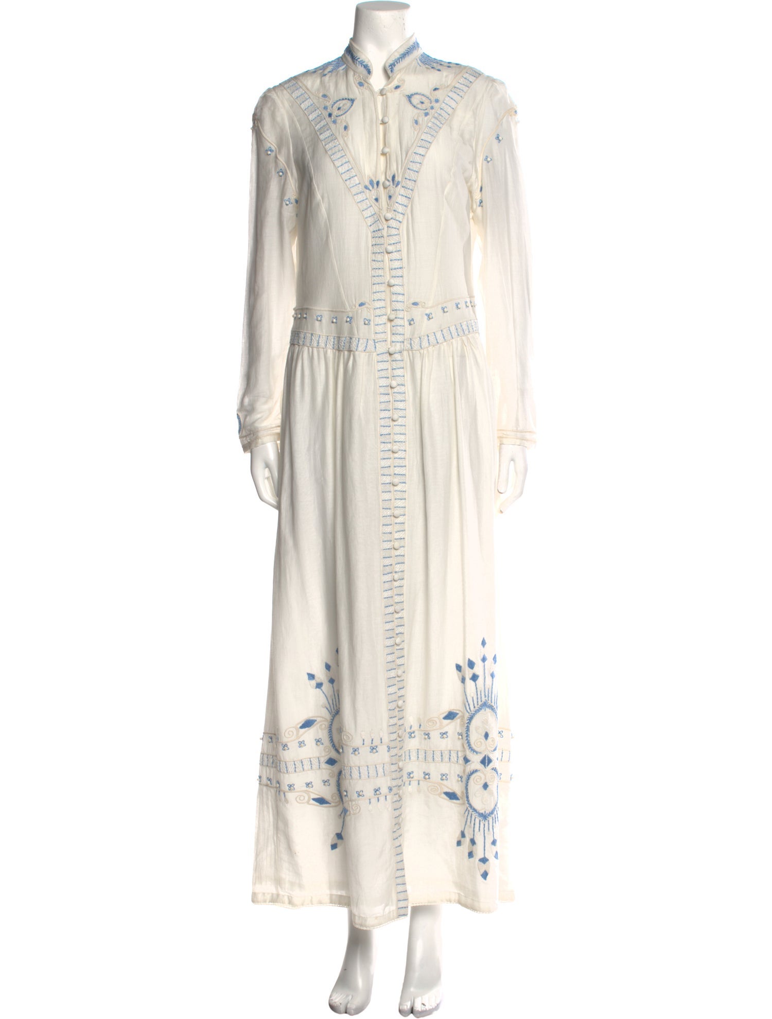 Talitha V-Neck Long Dress - Neutrals Dresses, Clothing - W1TAL21719 ...