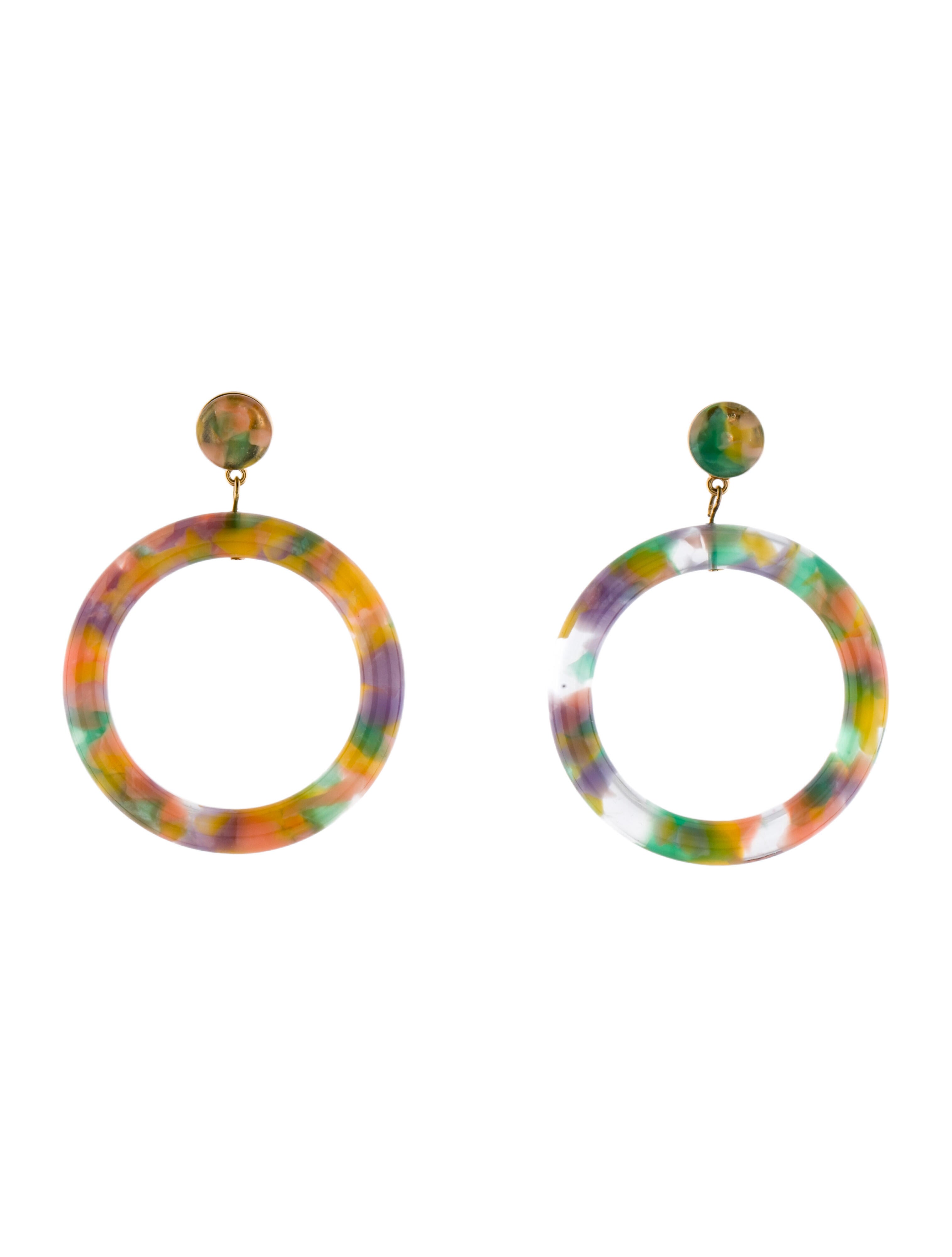 Lele Sadoughi Crystal & Resin Enchanted Hoop Earrings - Silver-Tone ...