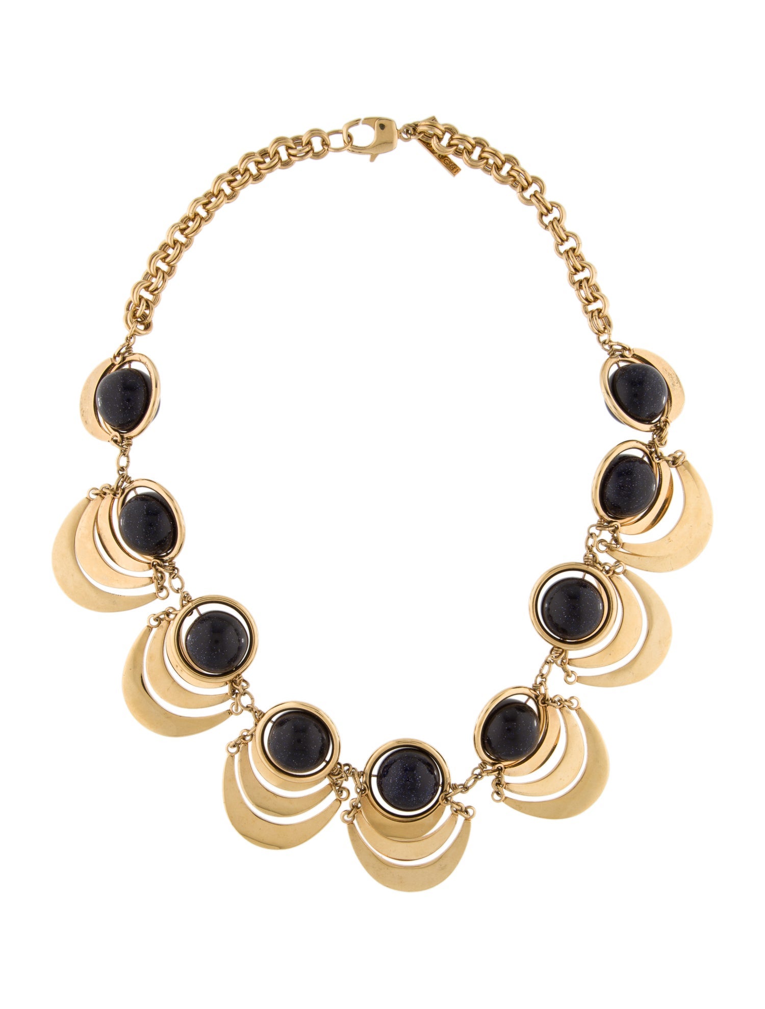 Lele Sadoughi Resin Galaxy Station Necklace - Blue, Gold-Tone Metal ...