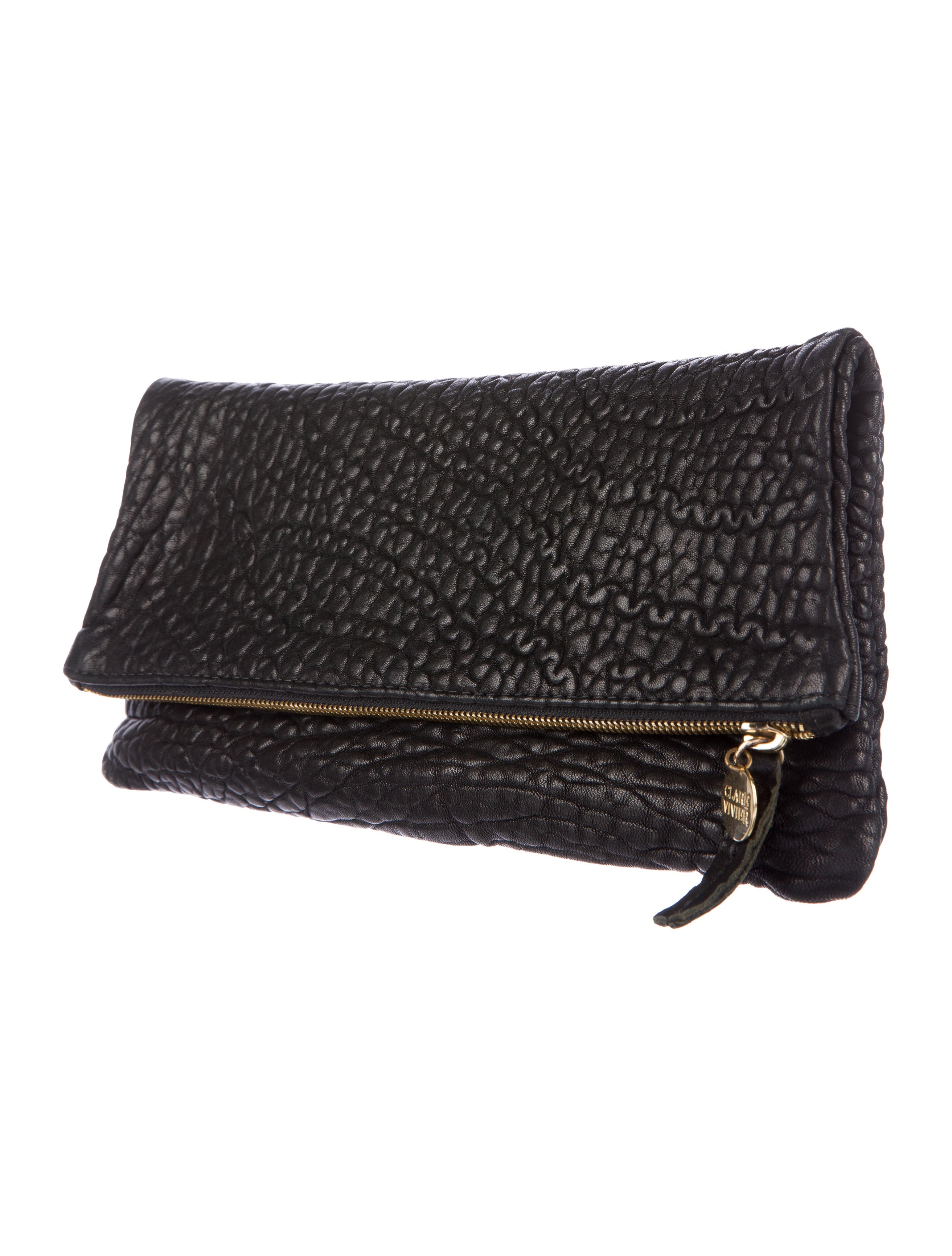 Clare V. Leather Fold-Over Clutch - Handbags - W2421272 | The RealReal
