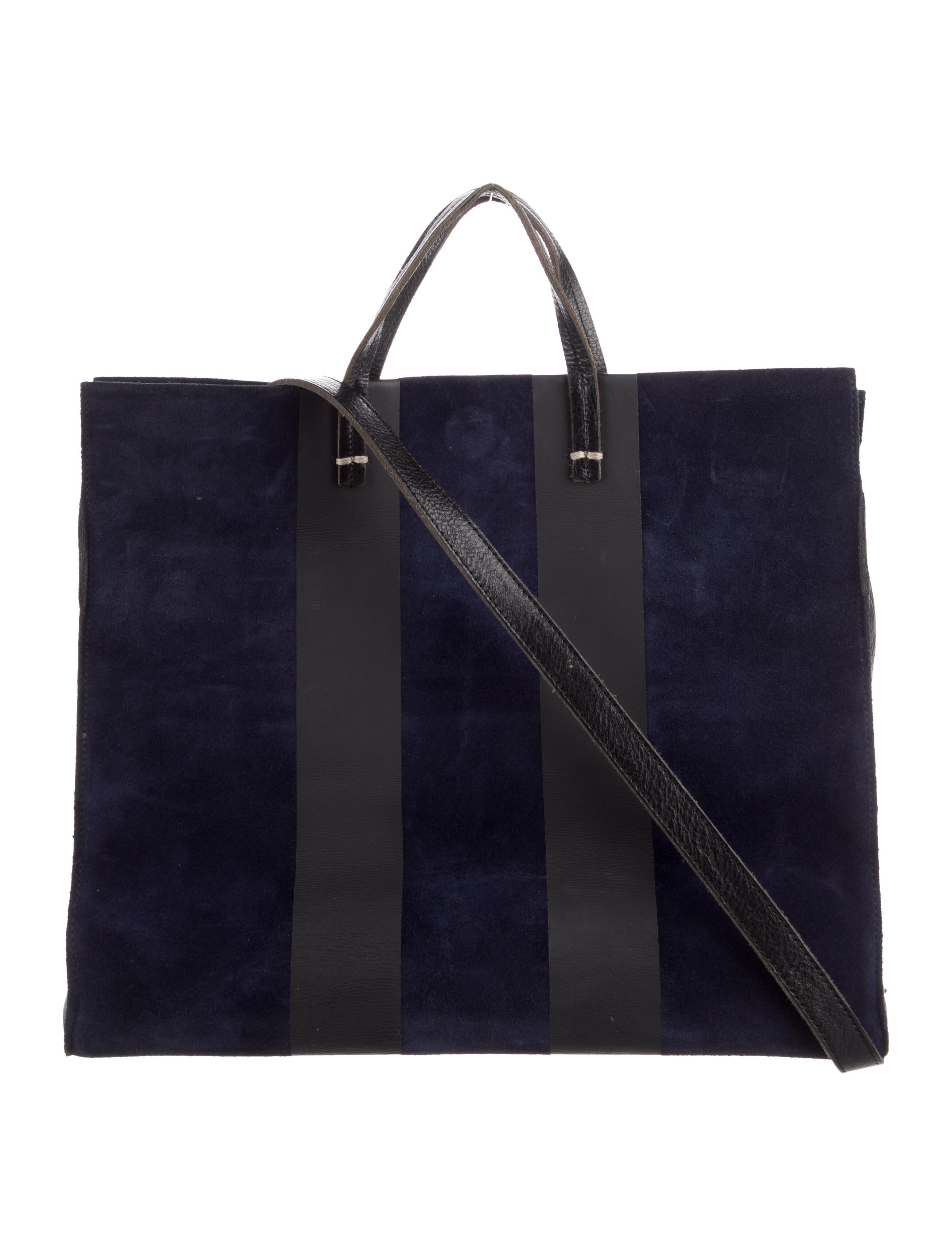 Clare V. Striped Suede Tote - Blue Totes, Handbags - W2432462 | The ...