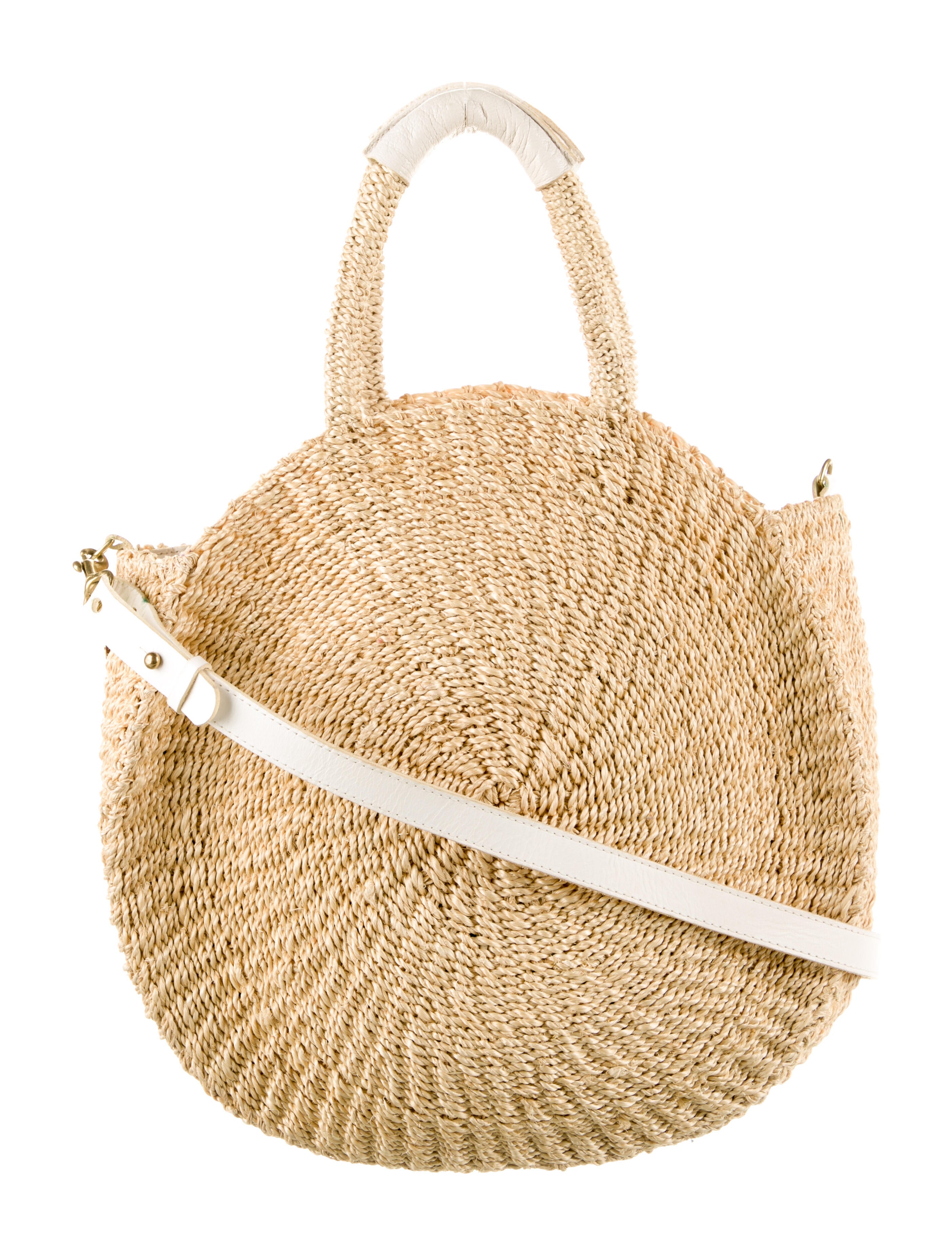 Clare V. Raffia Handle Bag - Neutrals Handle Bags, Handbags - W2432620 ...