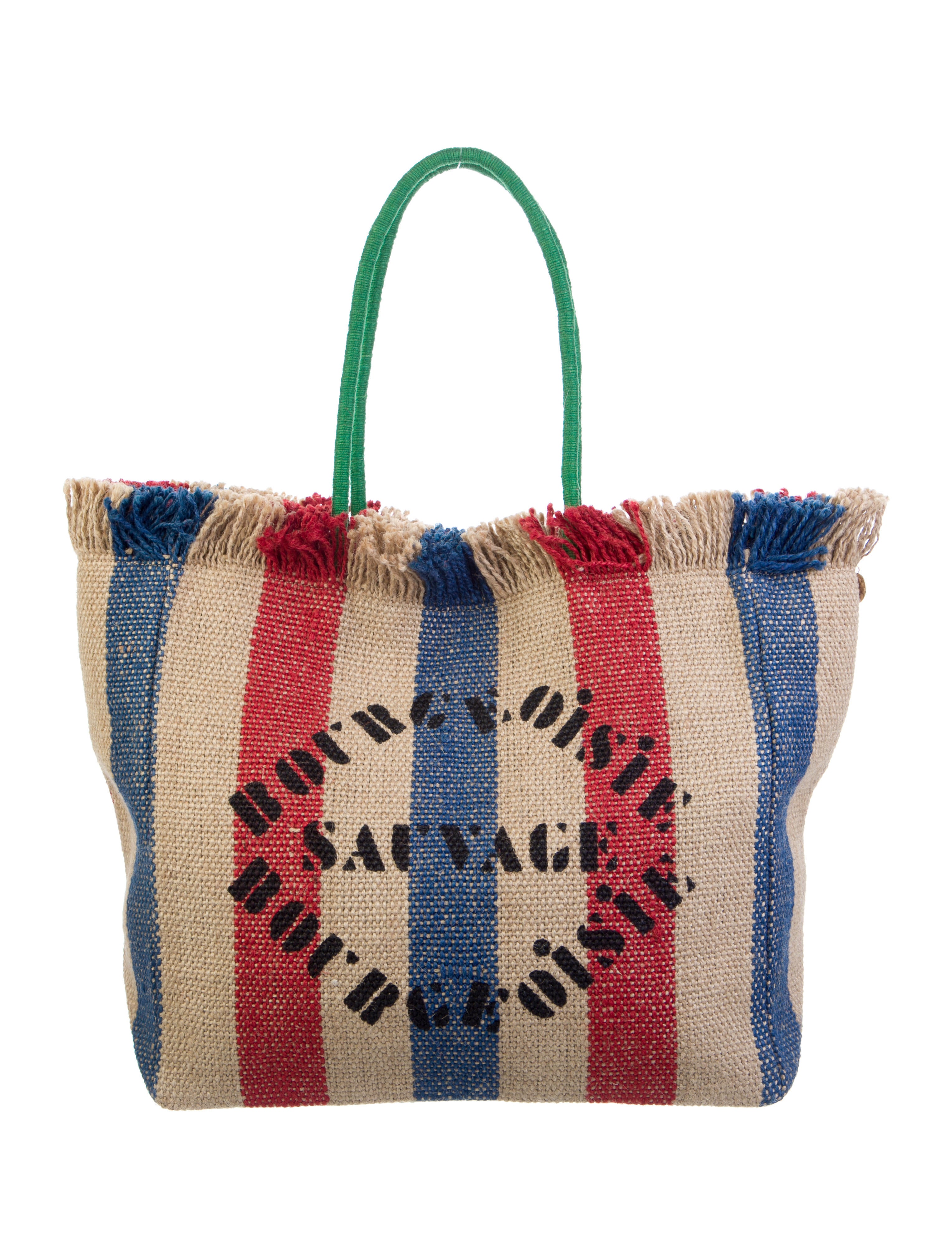 Clare V. Leather Trimmed Raffia Tote Bag - Neutrals Totes, Handbags ...