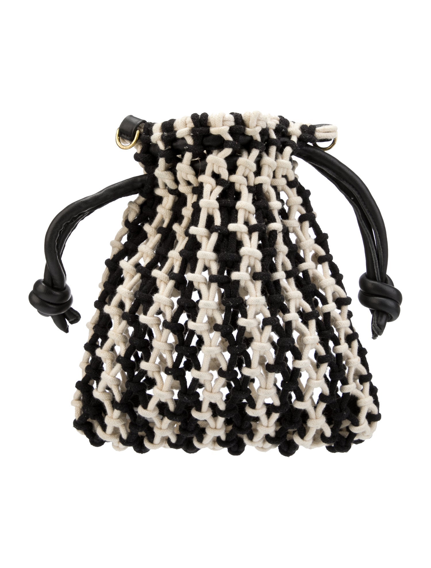 Clare V. Leather-Trim Woven Handle Bag - Black Handle Bags, Handbags ...