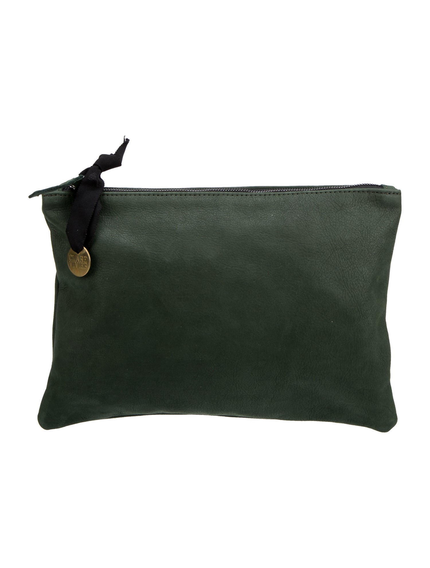 Clare V. Leather Clutch - Green Clutches, Handbags - W2439142 | The ...