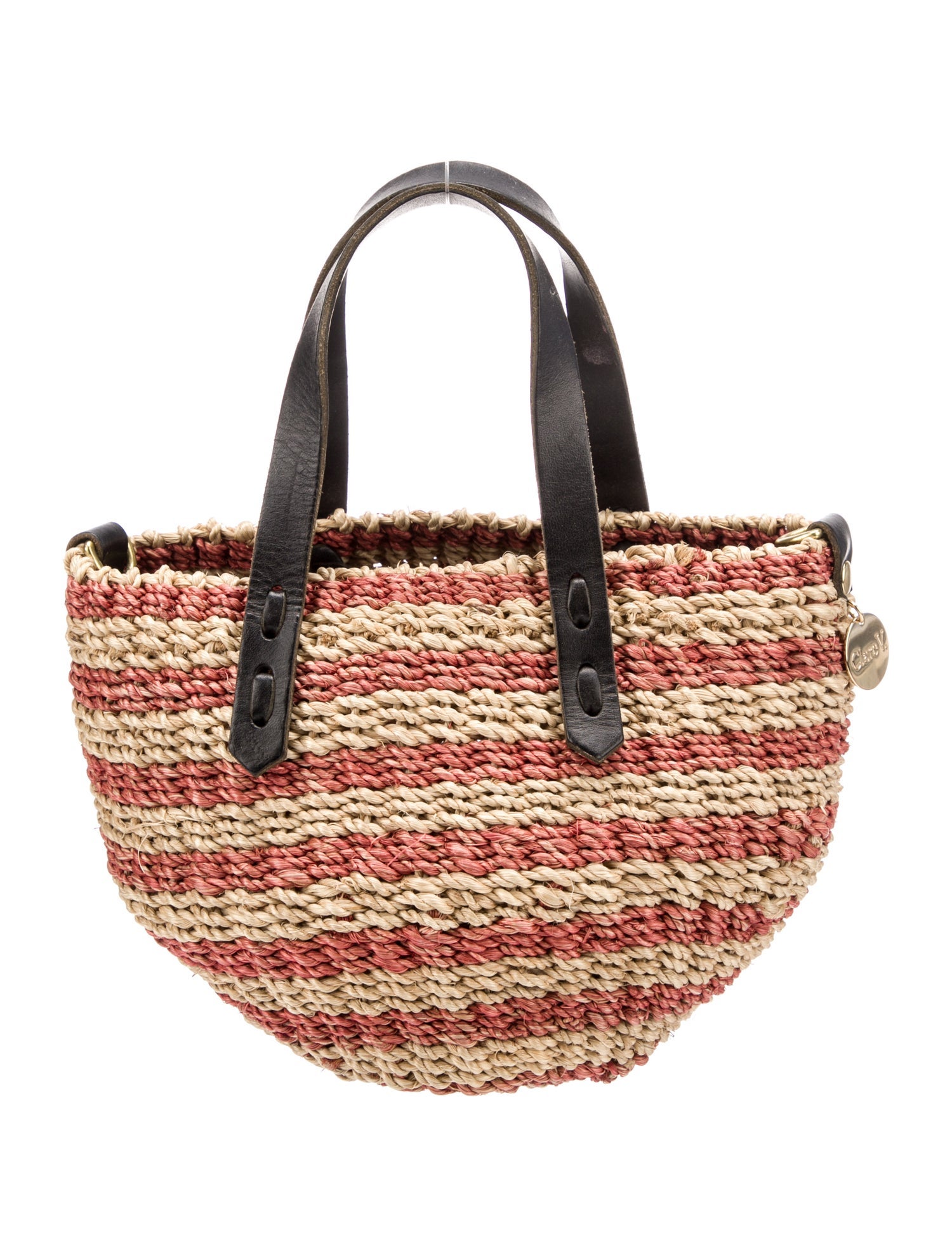 Clare V. Leather Trim Raffia Handle Bag - Neutrals Mini Bags, Handbags ...