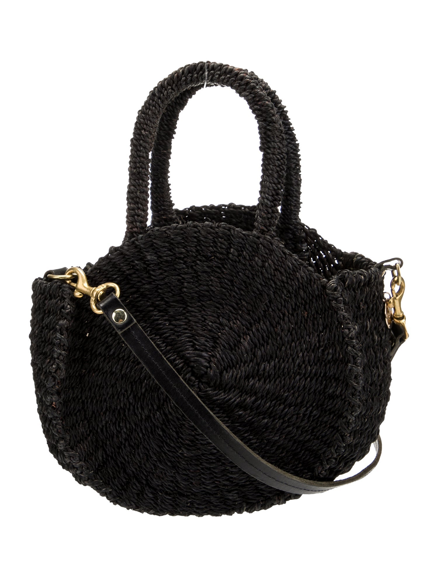 Clare V. Raffia Handle Bag - Black Handle Bags, Handbags - W2439932 ...
