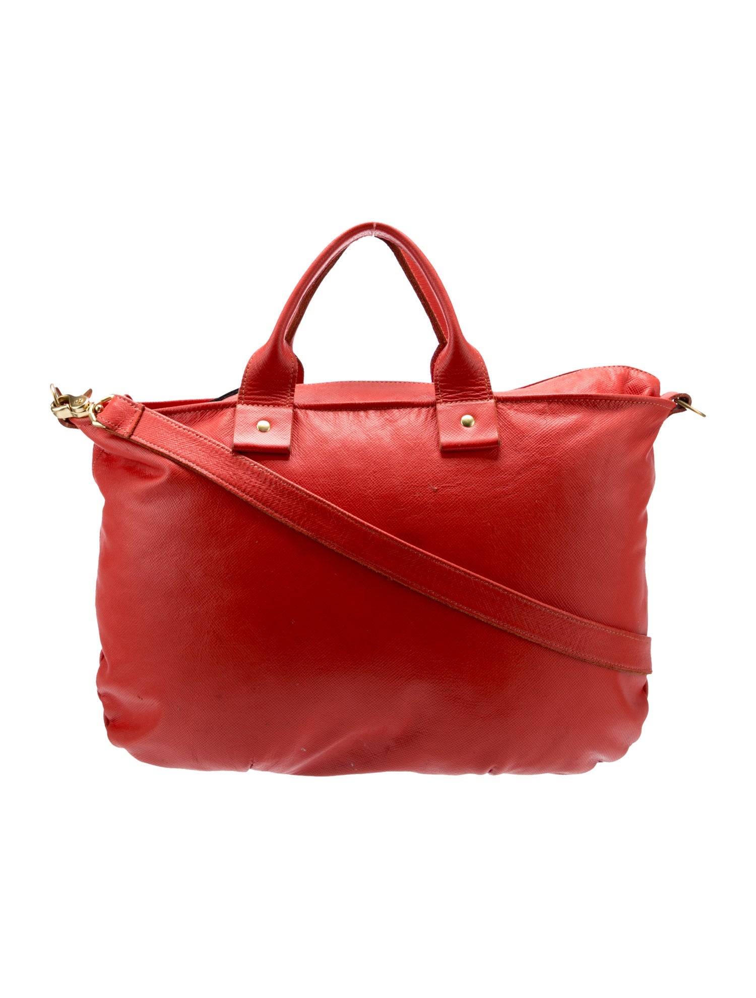 Clare V. Leather Tote Bag - Red Totes, Handbags - W2441097 | The RealReal