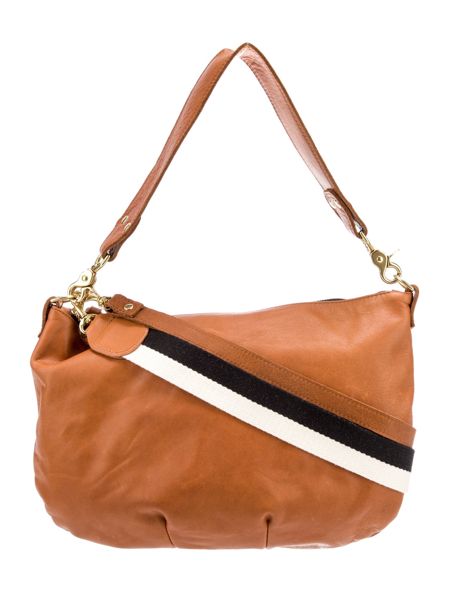 Clare V. Leather Tri-Toned Bag - Brown Shoulder Bags, Handbags ...