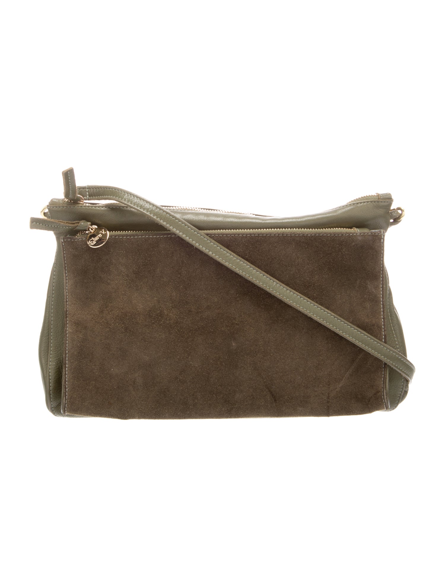 Clare V. Suede Crossbody Bag - Green Crossbody Bags, Handbags ...
