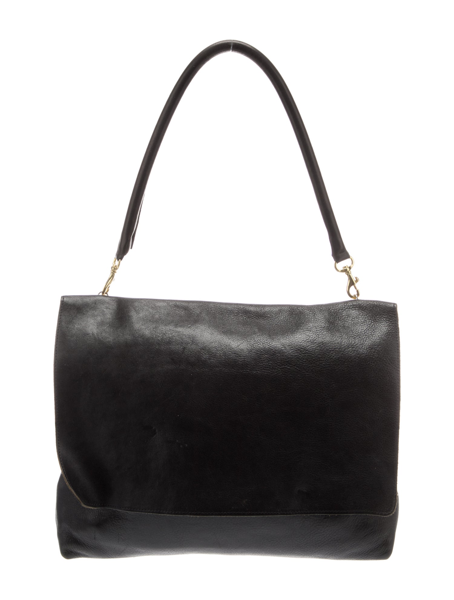 Clare V. Leather Shoulder Bag - Black Shoulder Bags, Handbags ...