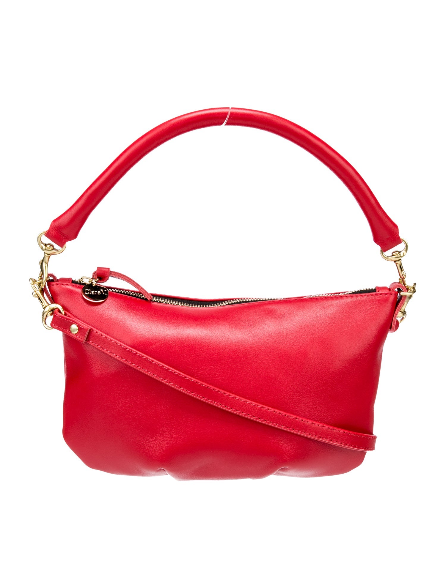 Clare V. Leather Shoulder Bag w/ Tags - Red Shoulder Bags, Handbags ...