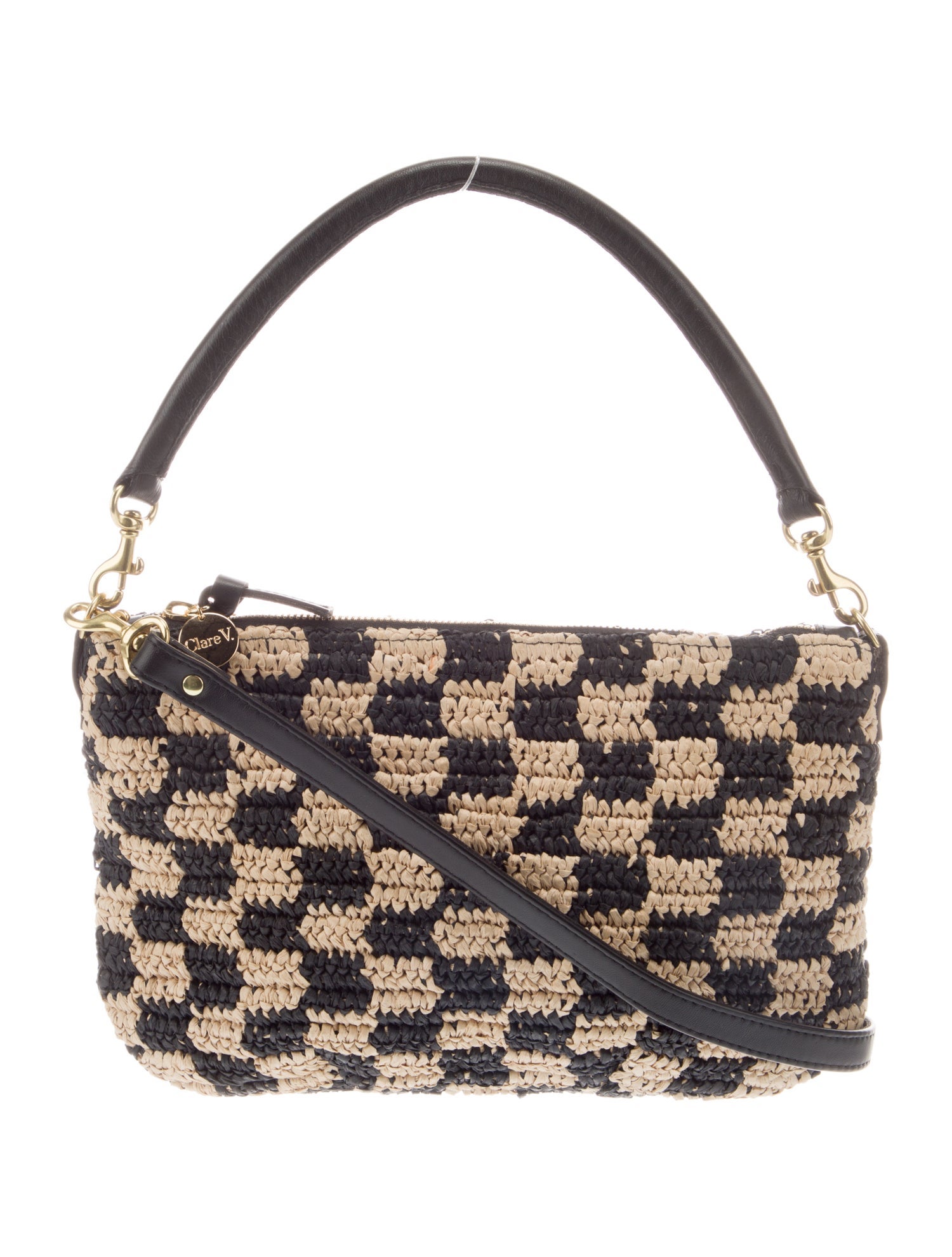 Clare V. Raffia Shoulder Bag - Neutrals Shoulder Bags, Handbags ...