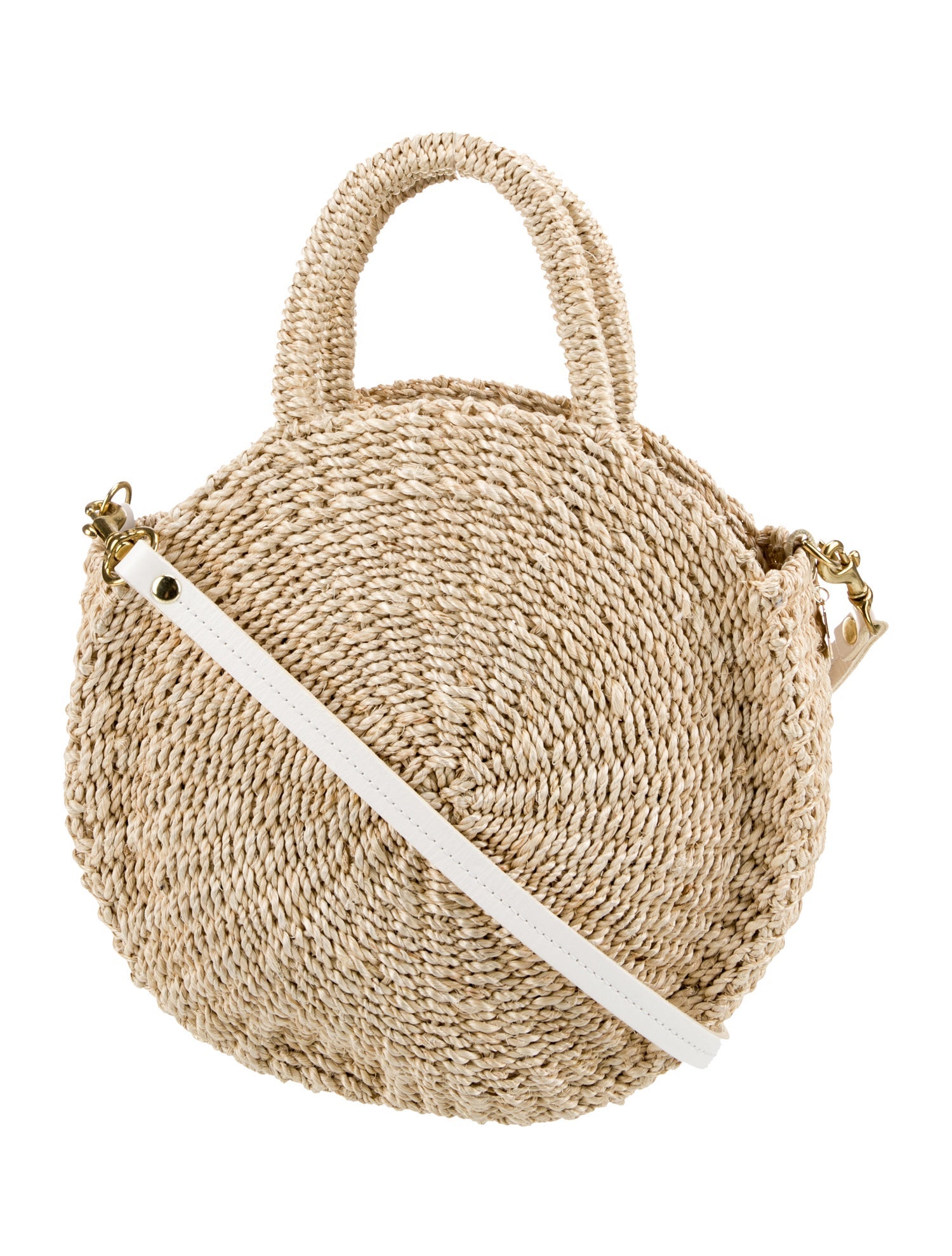 Clare V. Raffia Shoulder Bag - Neutrals Handle Bags, Handbags ...