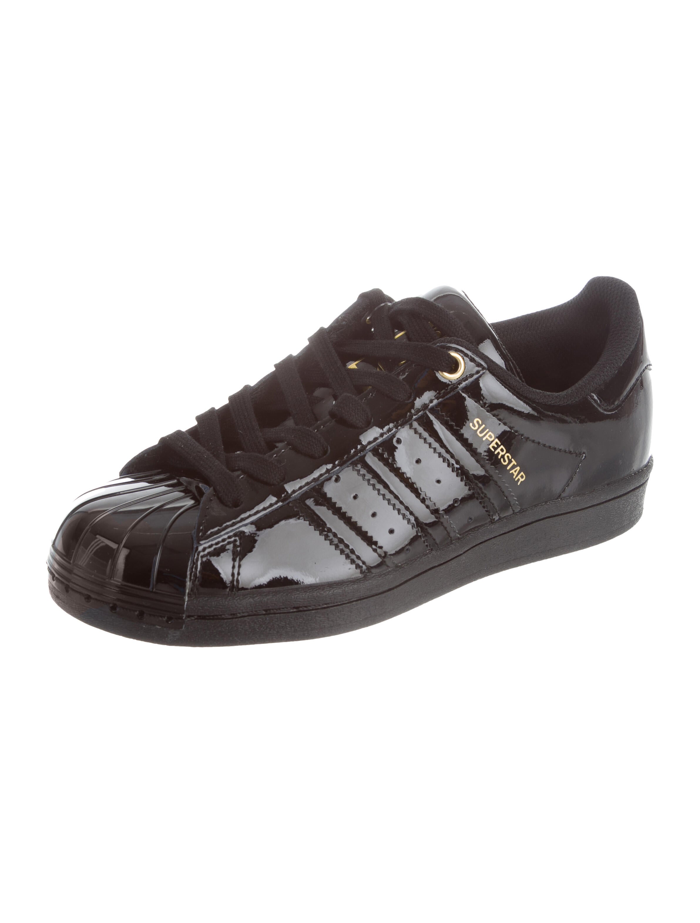 Adidas Patent Leather Round-Toe Low-Top Sneakers w/ Tags - Black ...