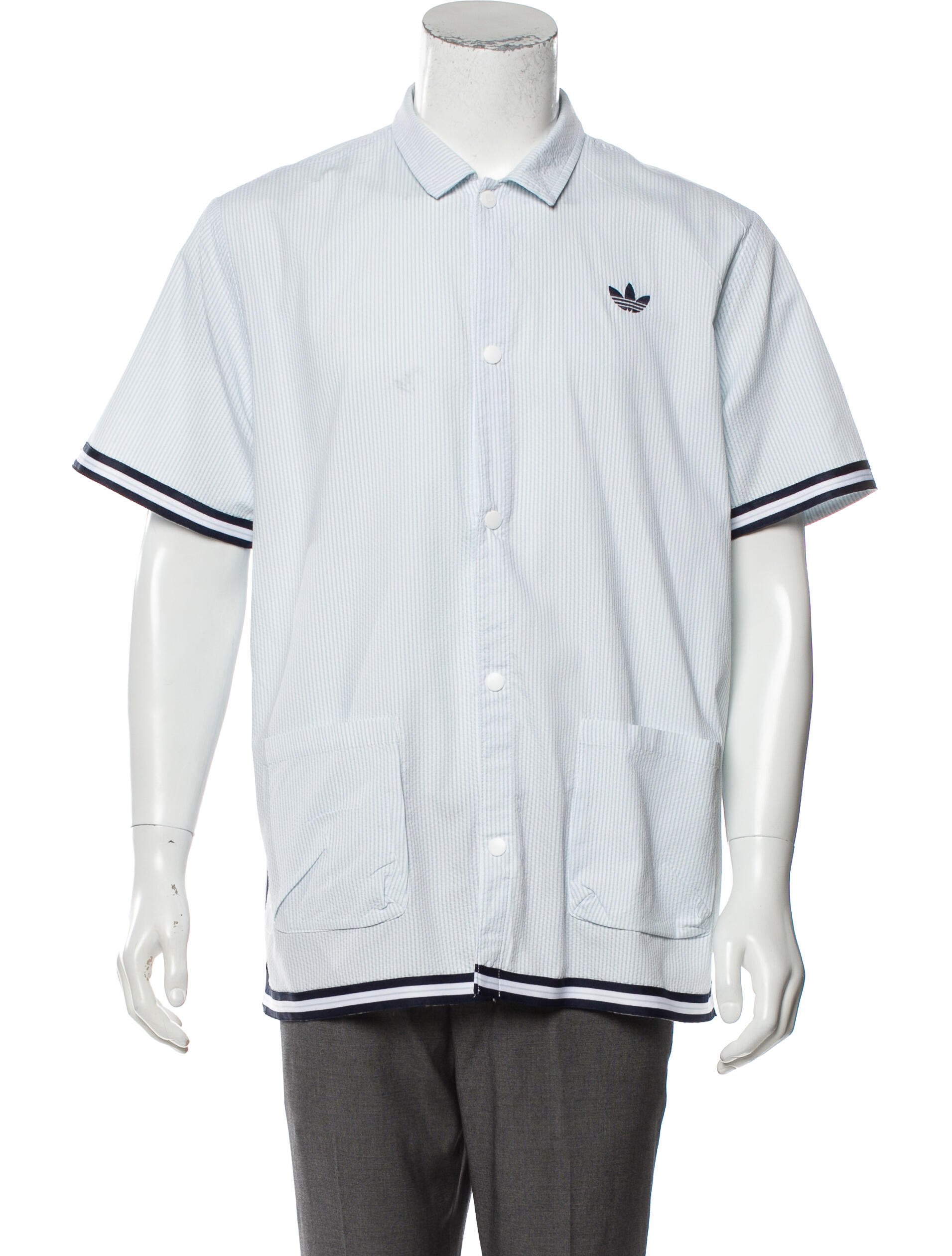 Adidas Logo Button-Up Shirt - Clothing - W2ADS33216 | The RealReal