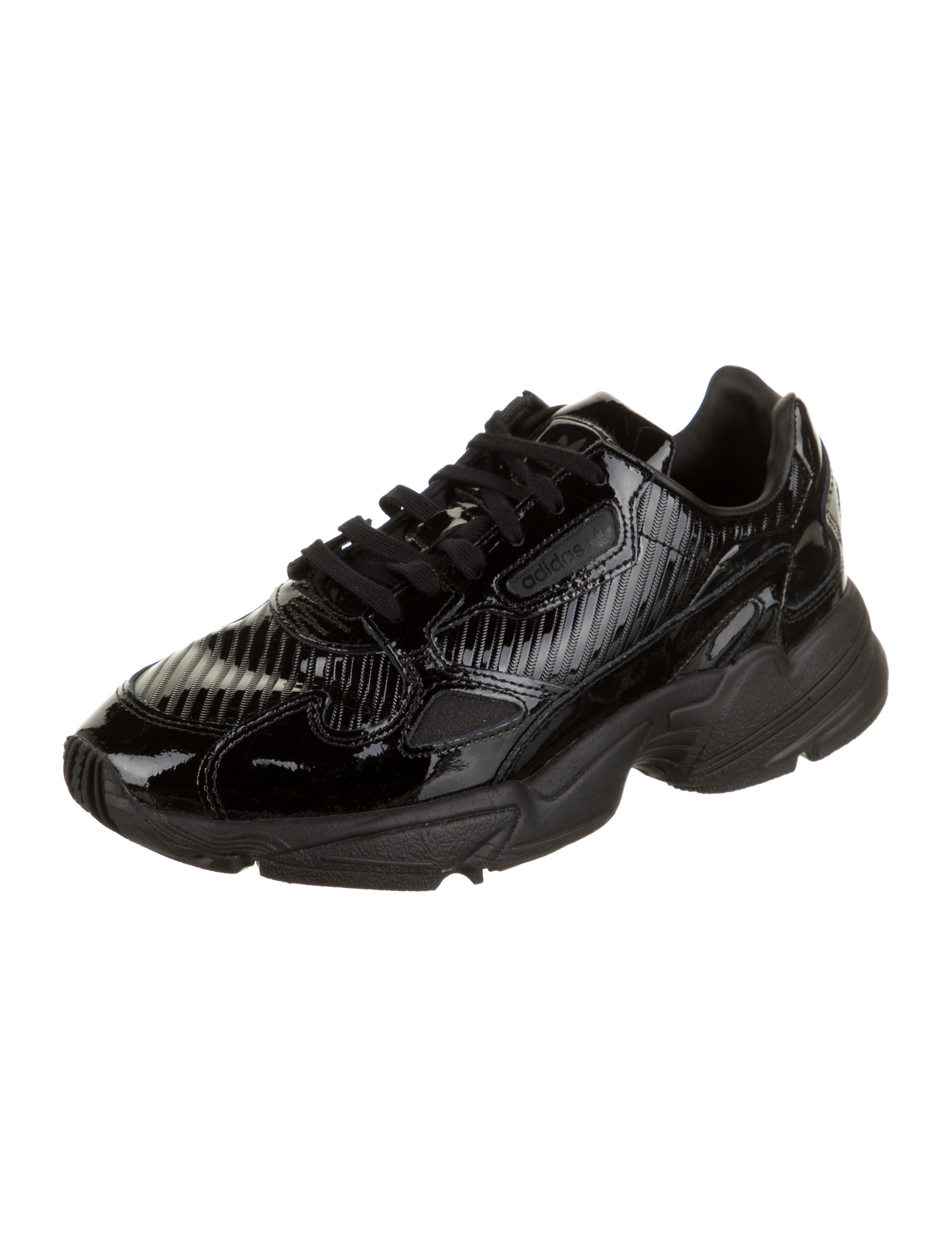 Adidas Patent Leather Athletic Sneakers - Black Sneakers, Shoes ...