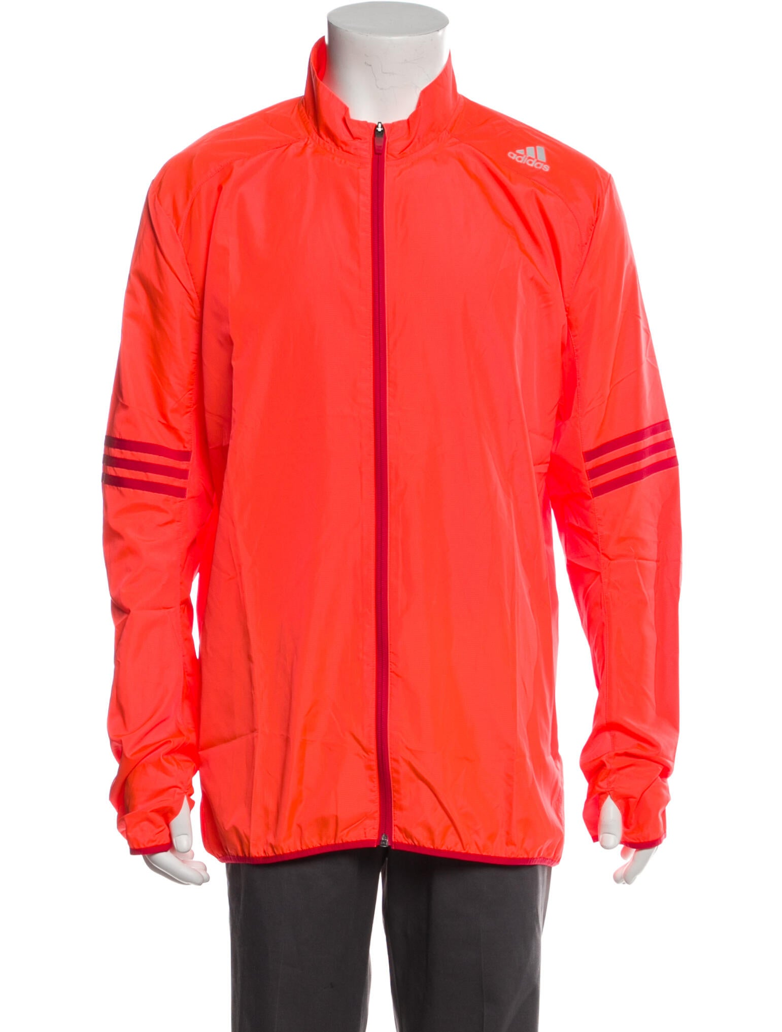 Adidas Printed Performance Jacket w/ Tags - Orange Outerwear, Clothing ...