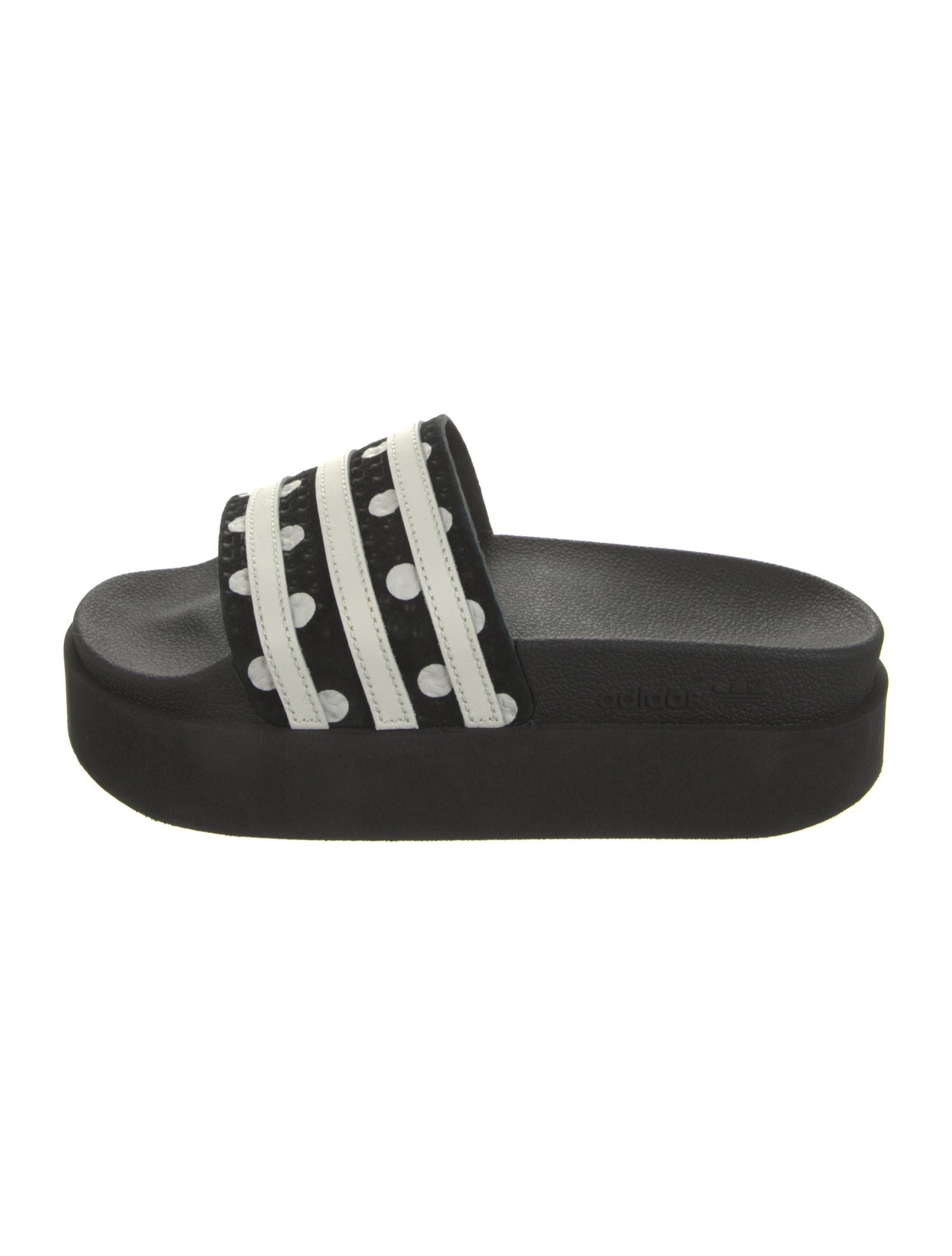 Adidas Rubber Striped Sandals - Black Sandals, Shoes - W2ADS88212 | The ...